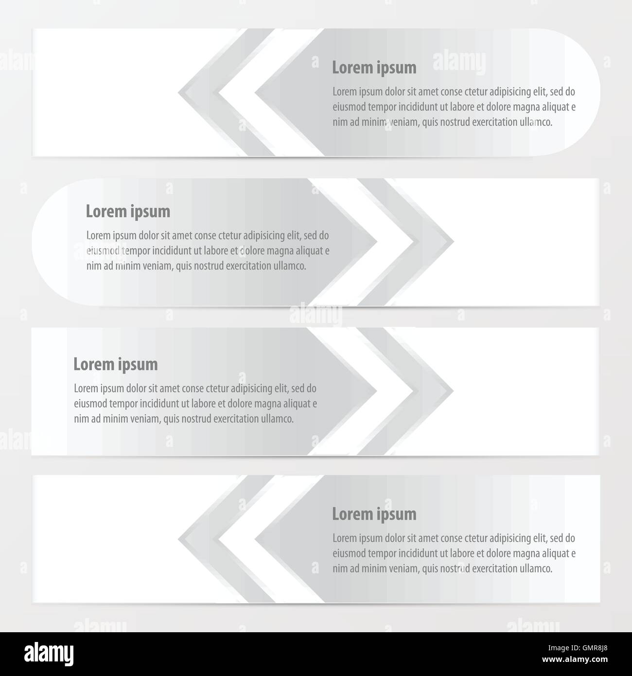 Arrow Banner design white color Stock Vector Image & Art - Alamy