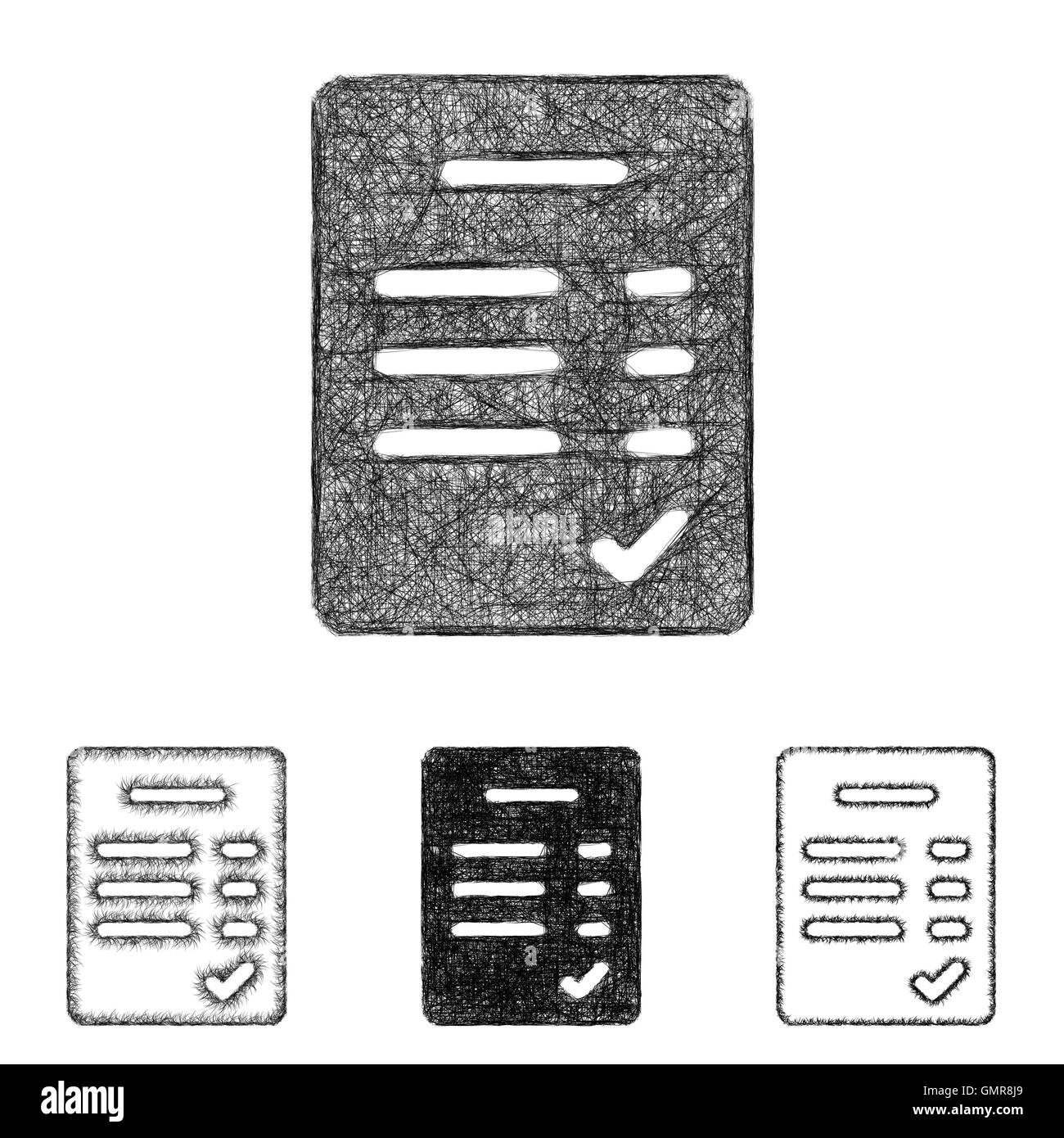 Verified icon set - sketch line art Stock Vector Image & Art - Alamy