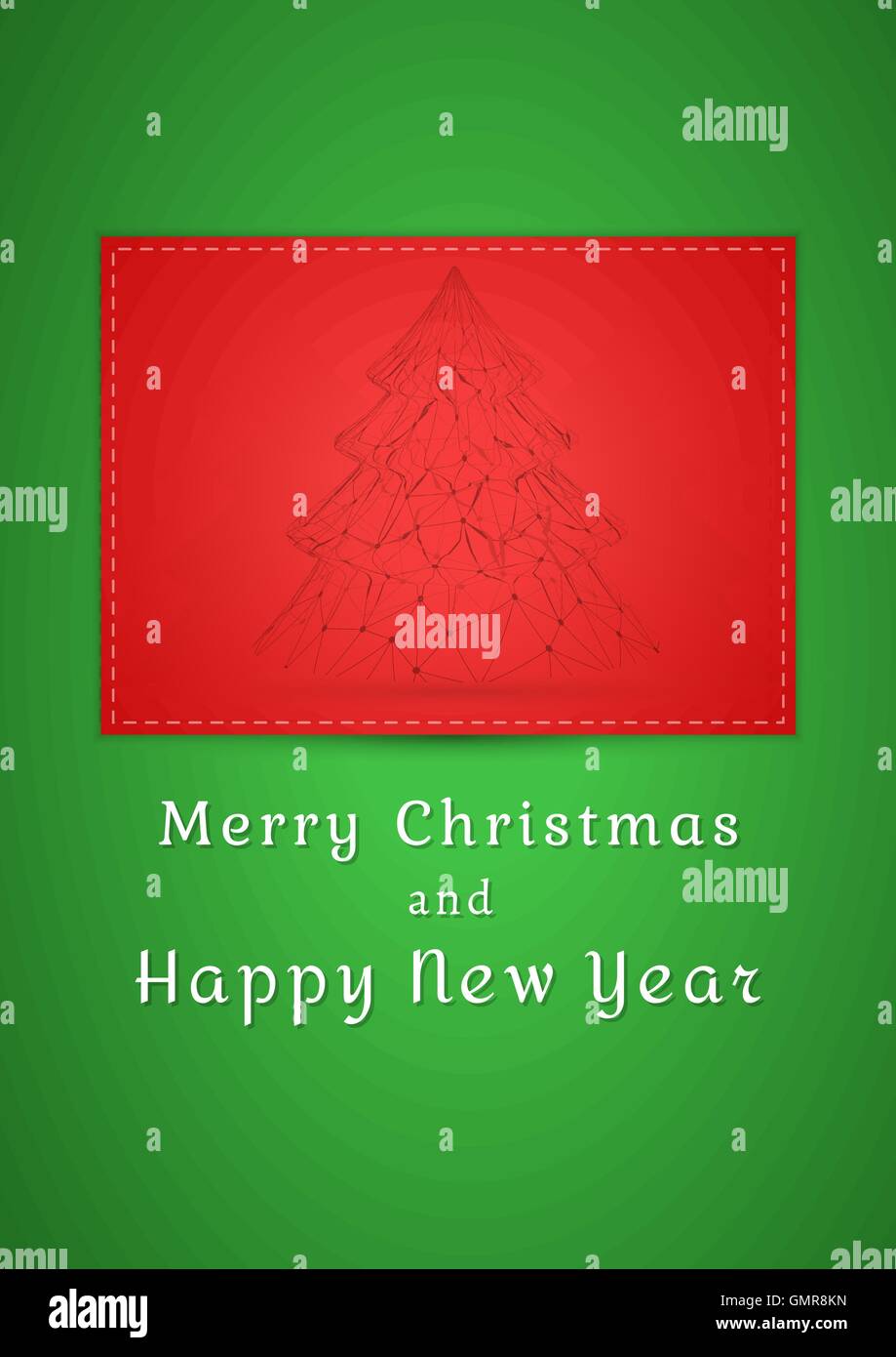 Christmas tree linear new Stock Vector Images - Alamy