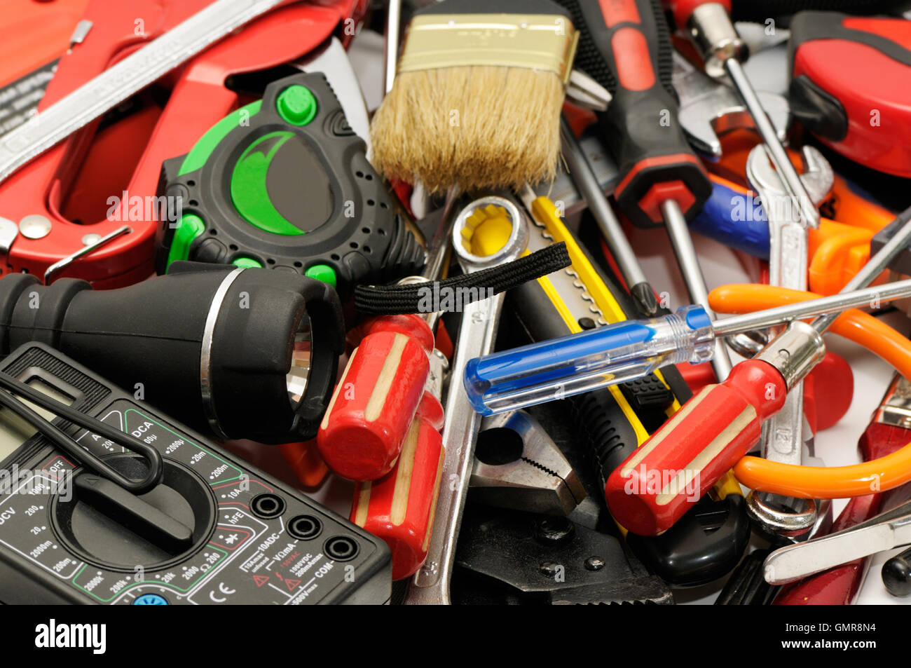 tools on a white background Stock Photo - Alamy
