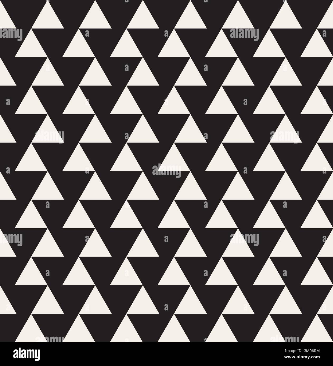 Vector Seamless Black and White Geometric Triangle Tiling Pattern Stock ...