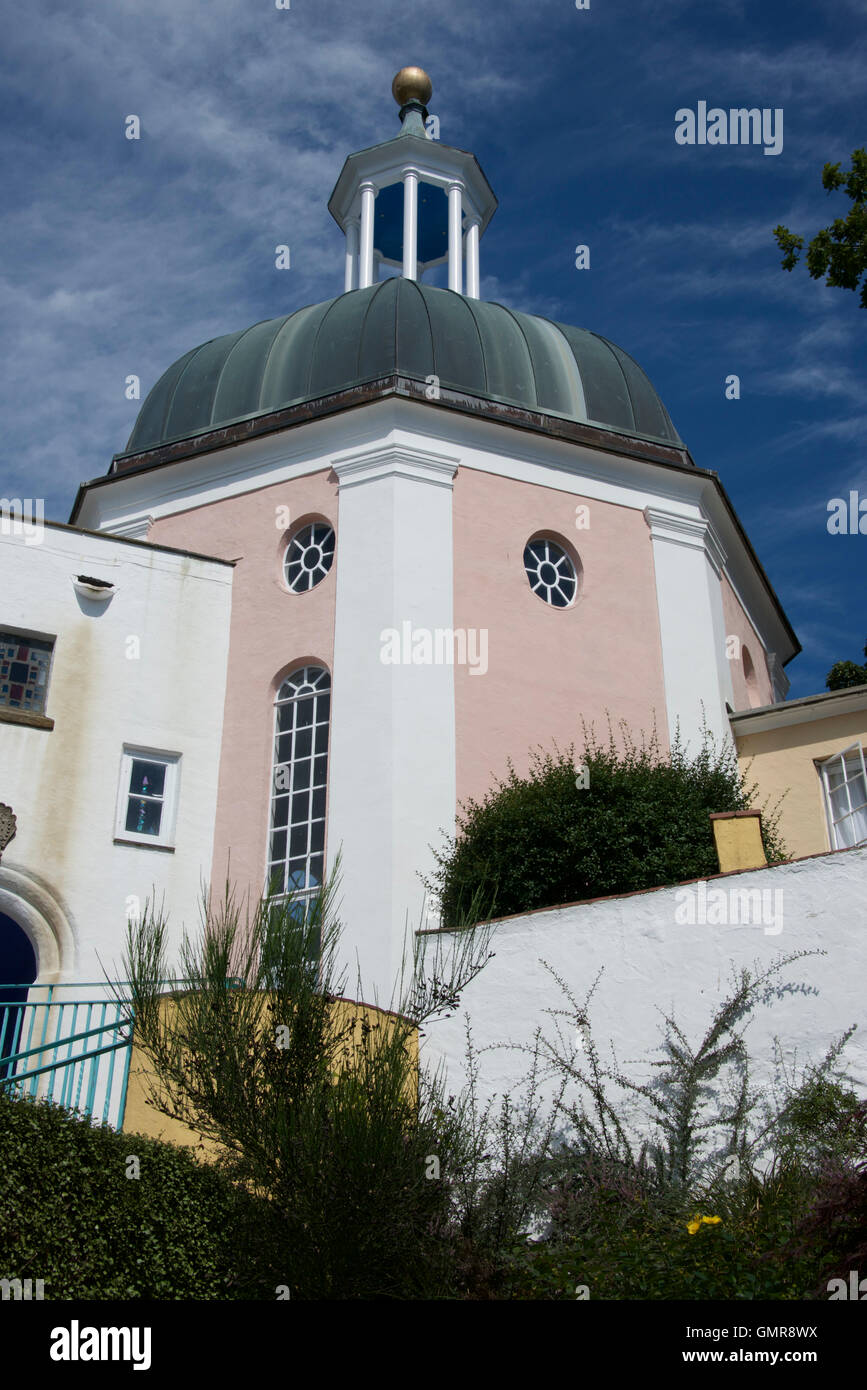 Domed building at Portmeirion, North Wales, UK Stock Photo - Alamy