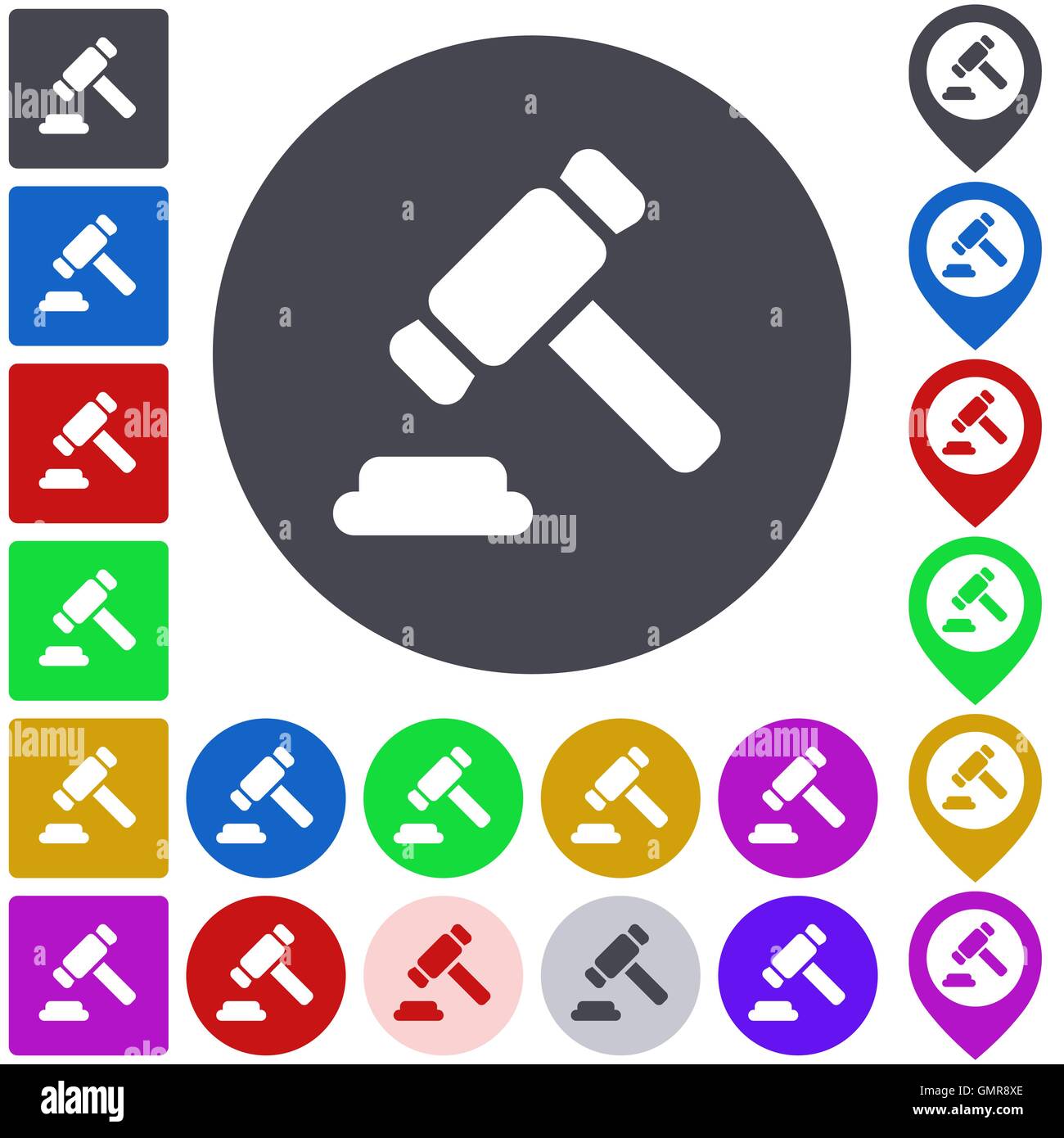 Color legal icon set Stock Vector Image & Art - Alamy