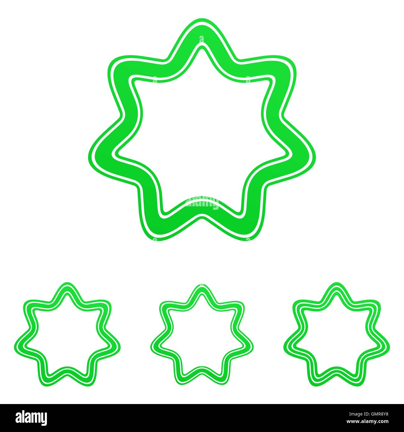Green line star logo design set Stock Vector Image & Art - Alamy