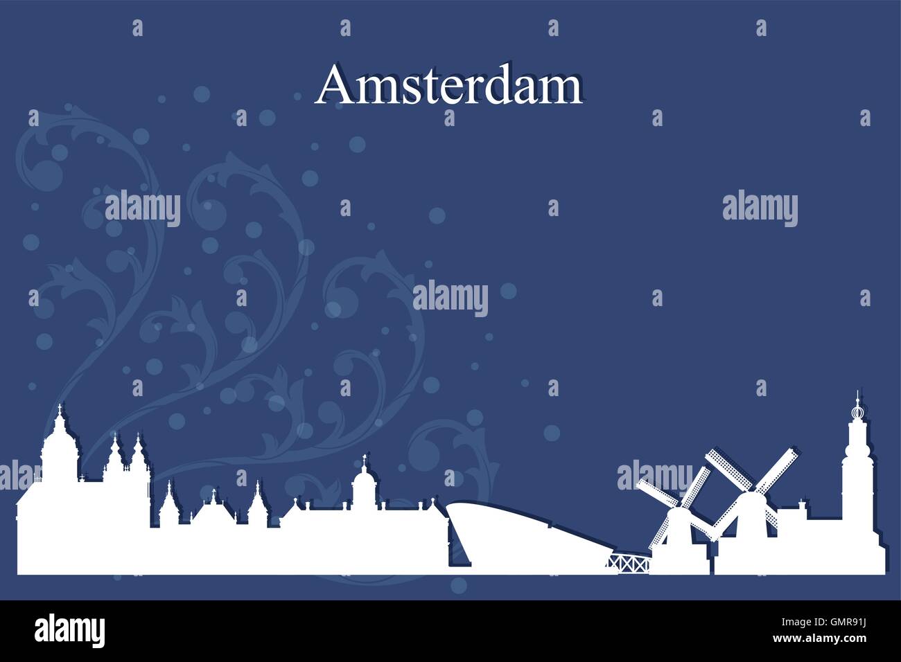 Amsterdam skyline silhouette hi-res stock photography and images - Alamy