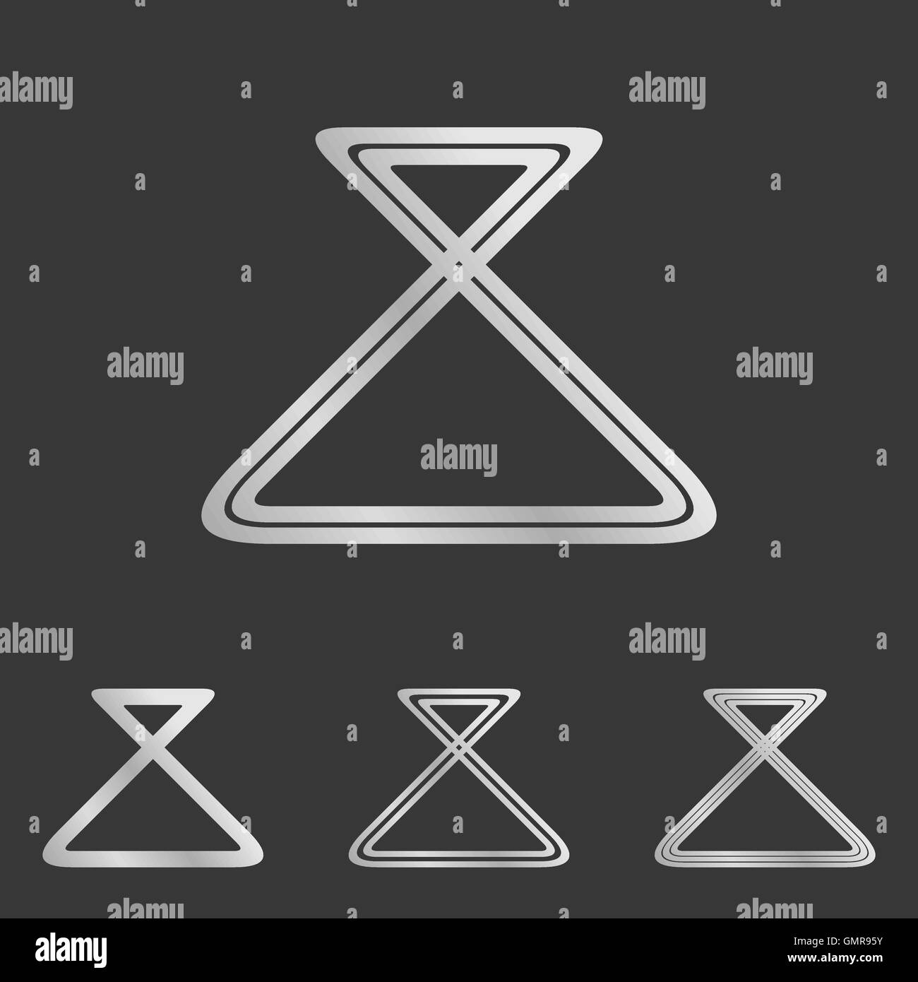 Silver line loop logo design set Stock Vector Image & Art - Alamy