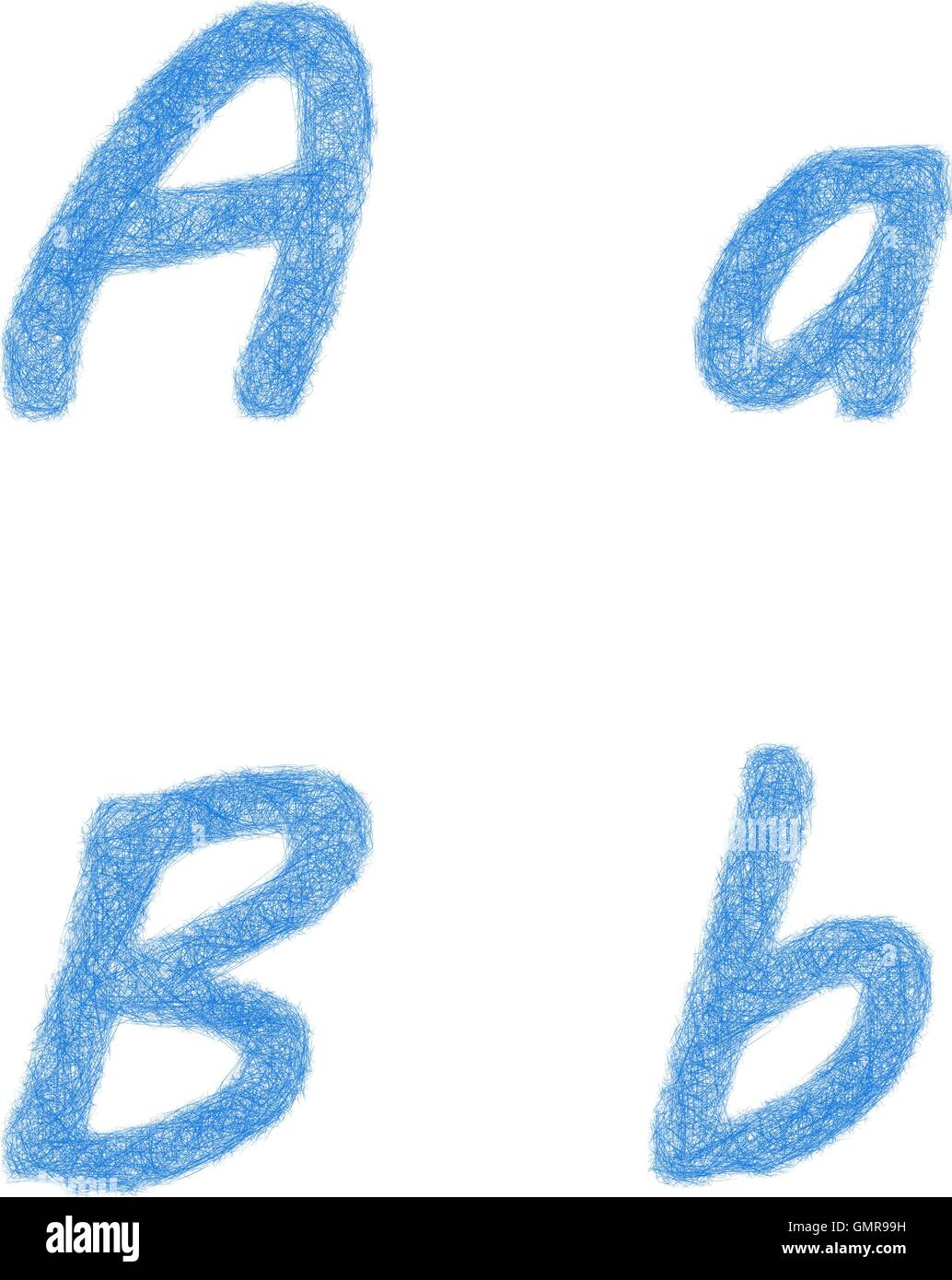 Alphabet letters written blue Stock Vector Images - Alamy