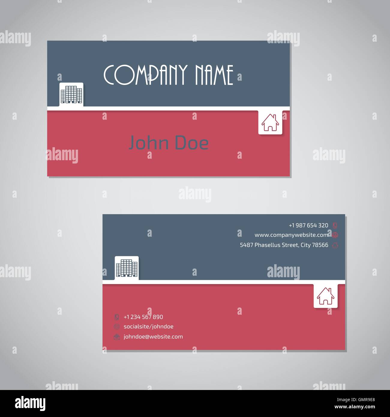 Card red white blue Stock Vector Images - Alamy