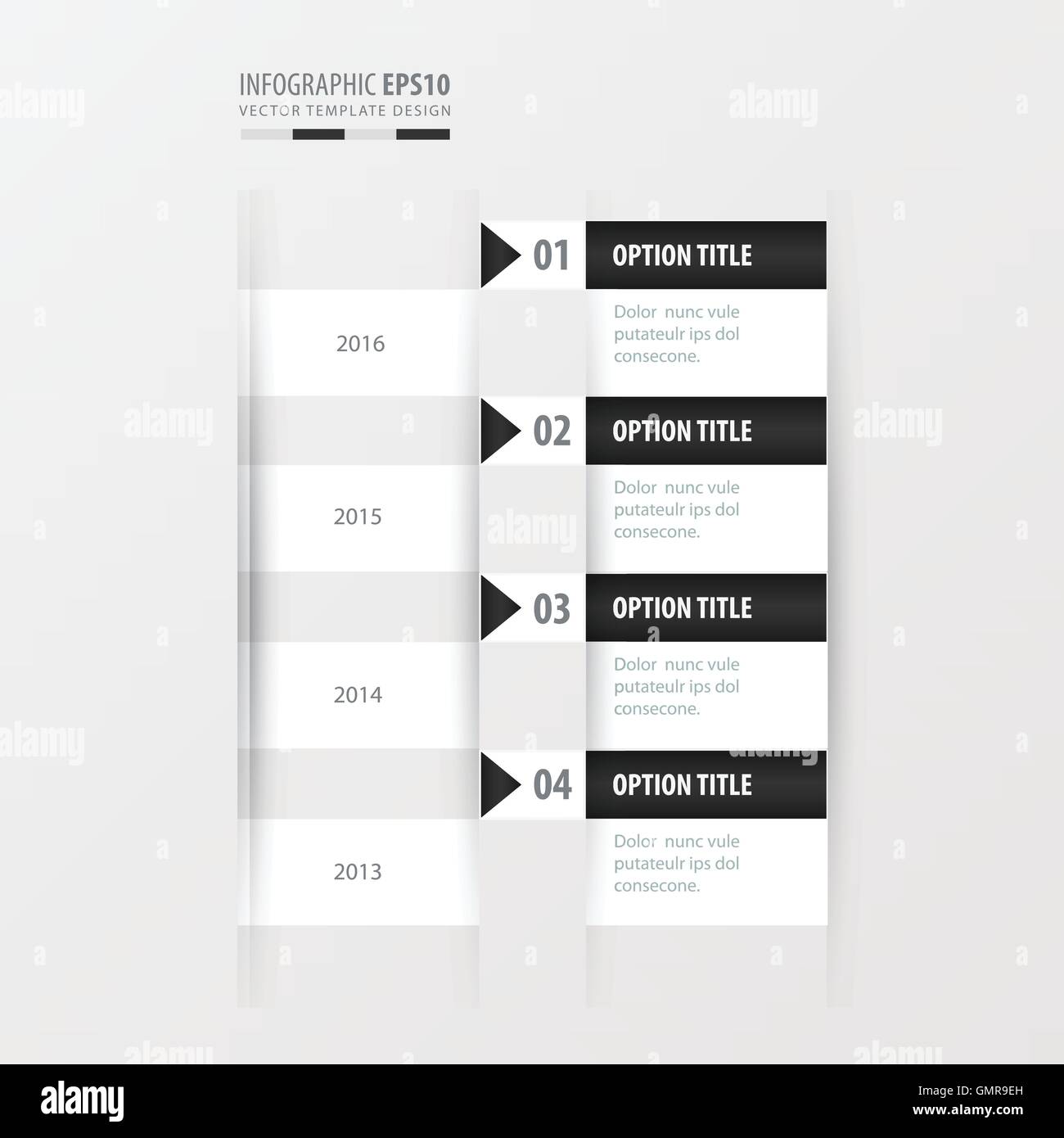 Timeline Infographic Template Black White Stock Photos & Timeline ...