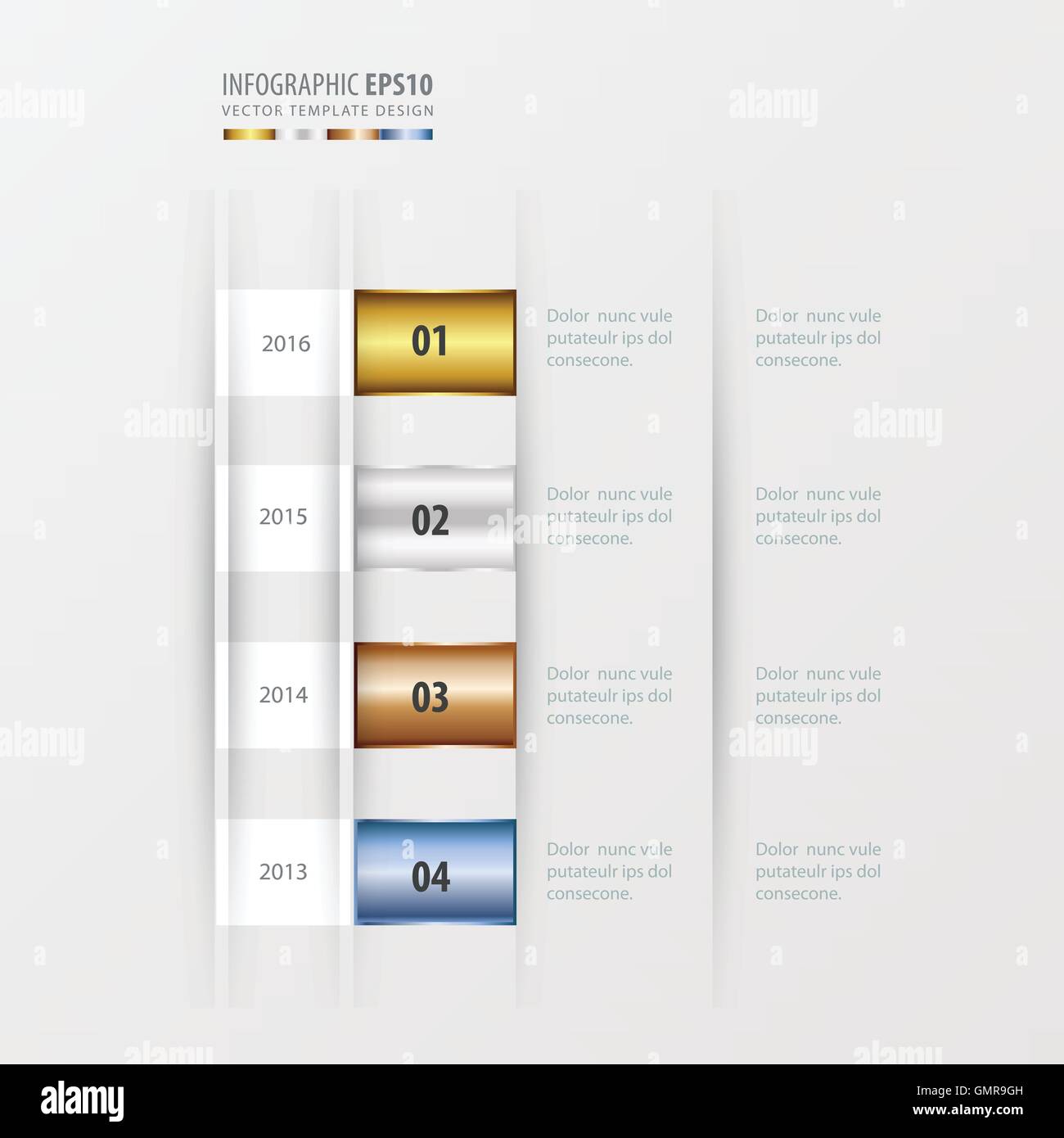 timeline design design gold, bronze, silver, blue color Stock Vector ...