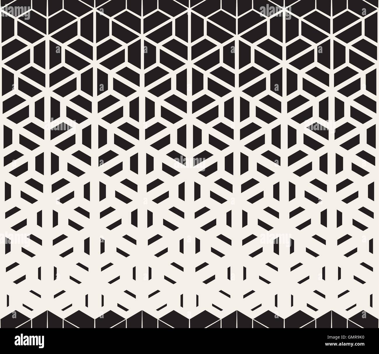 Vector Seamless Black and White Hexagon Triangle Split Lines Halftone ... Vector Seamless Black and White Hexagon Triangle Split Lines Halftone ...
