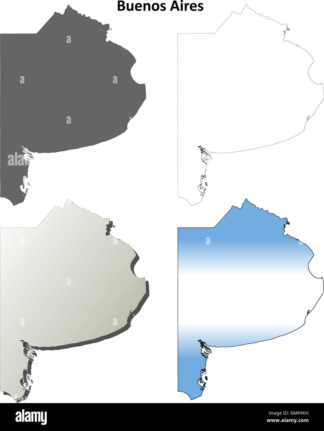 Buenos Aires blank outline map set Stock Vector Image & Art - Alamy
