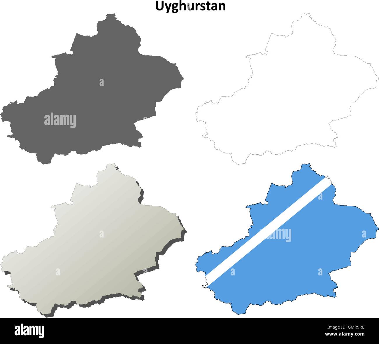 Xinjiang uyghur map hi-res stock photography and images - Alamy