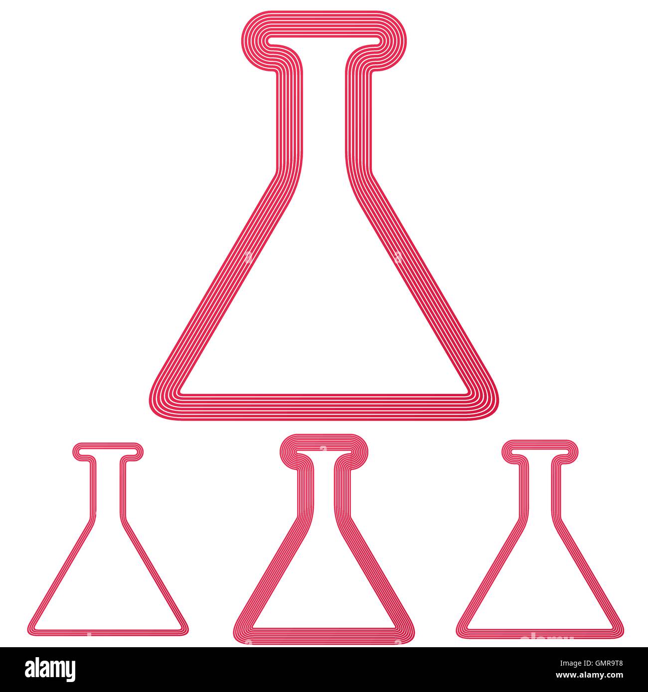 Crimson line chemistry logo design set Stock Vector Image & Art - Alamy