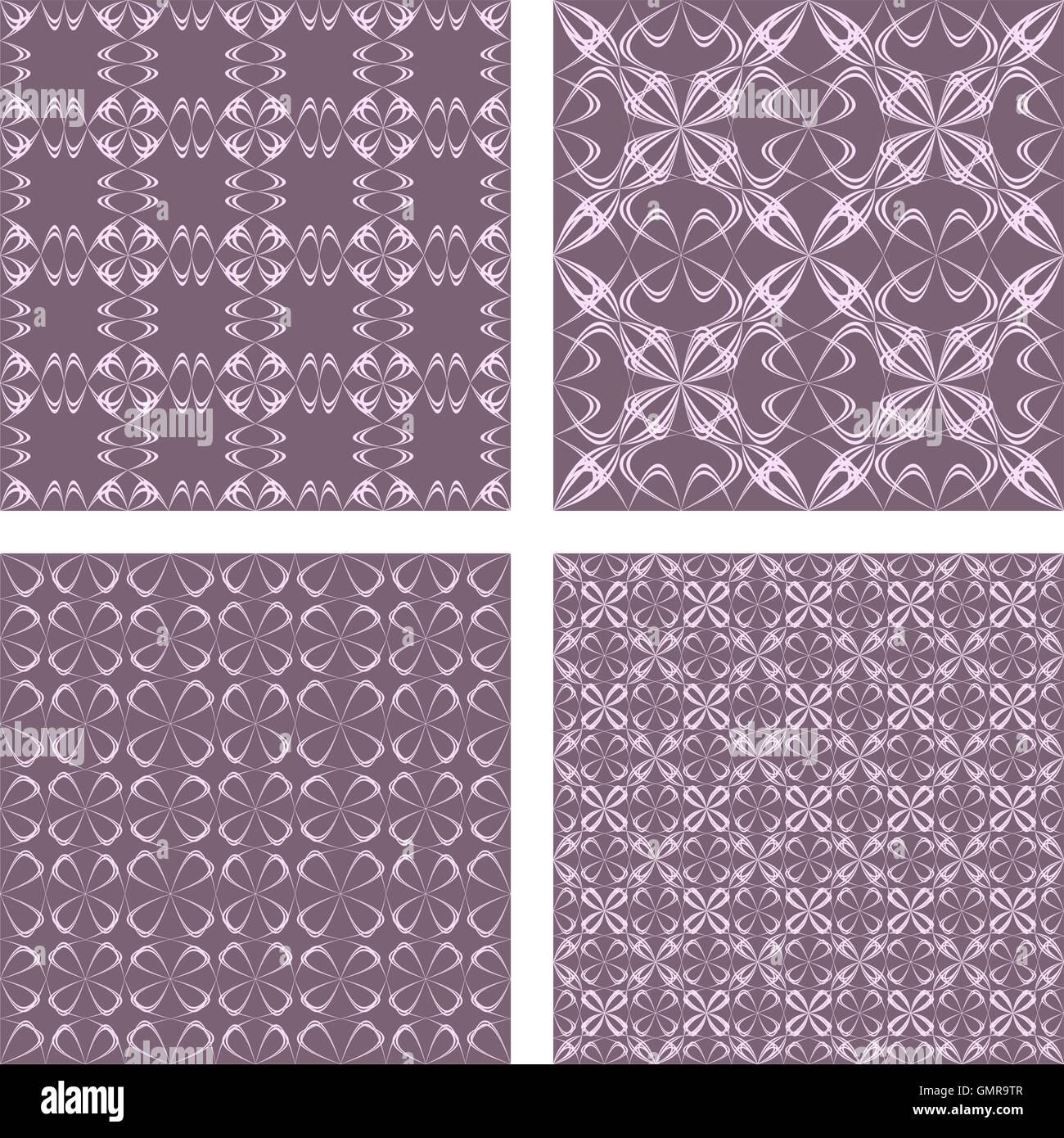 Vintage seamless pattern background set Stock Vector Image & Art - Alamy