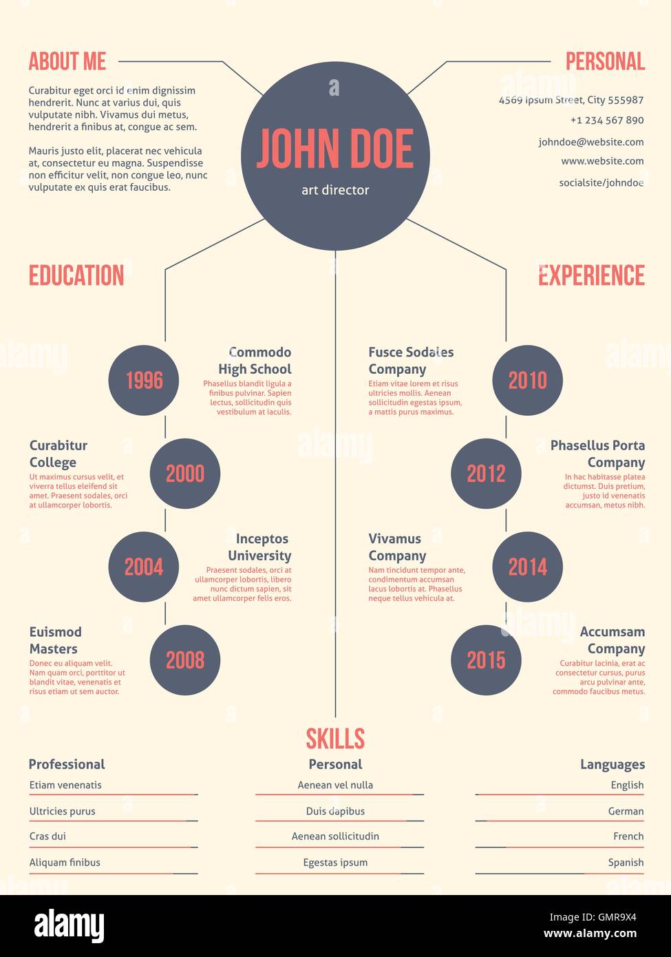 Simplistic but cool modern resume cv template Stock Vector Image & Art ... Simplistic but cool modern resume cv template Stock Vector Image & Art ...