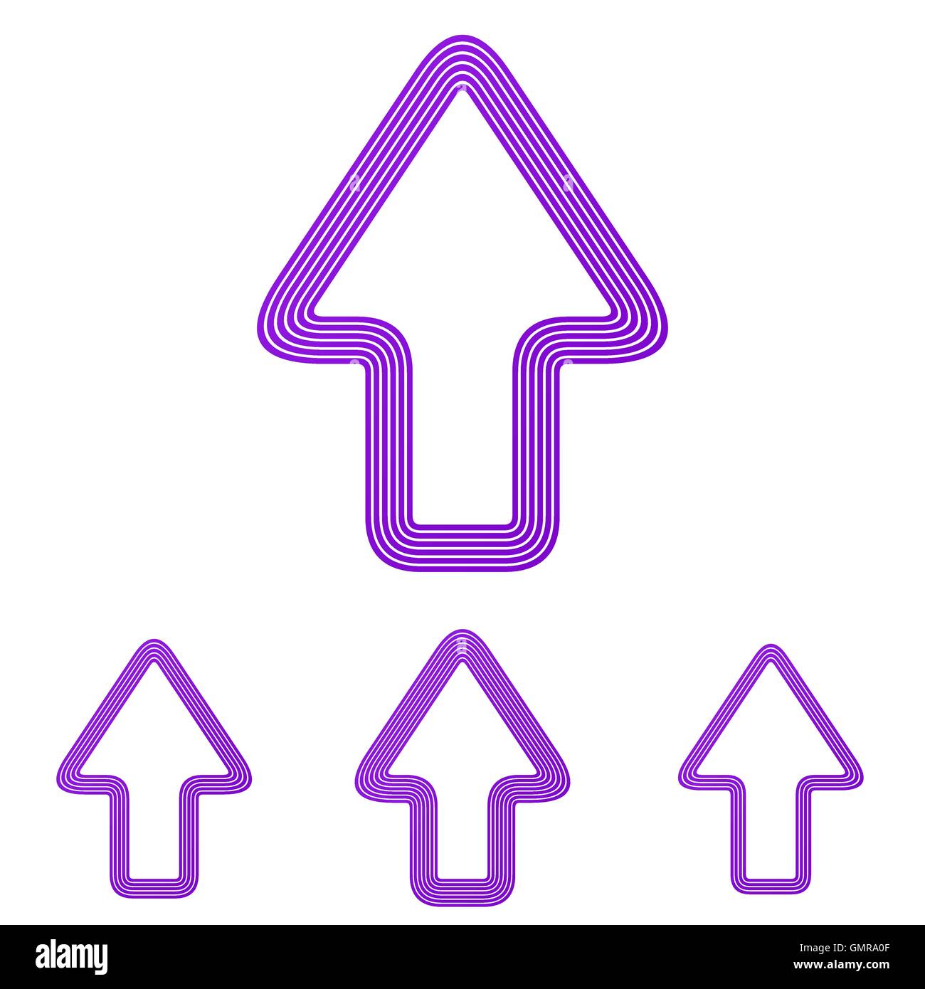 Purple up arrow logo design set Stock Vector Image & Art - Alamy