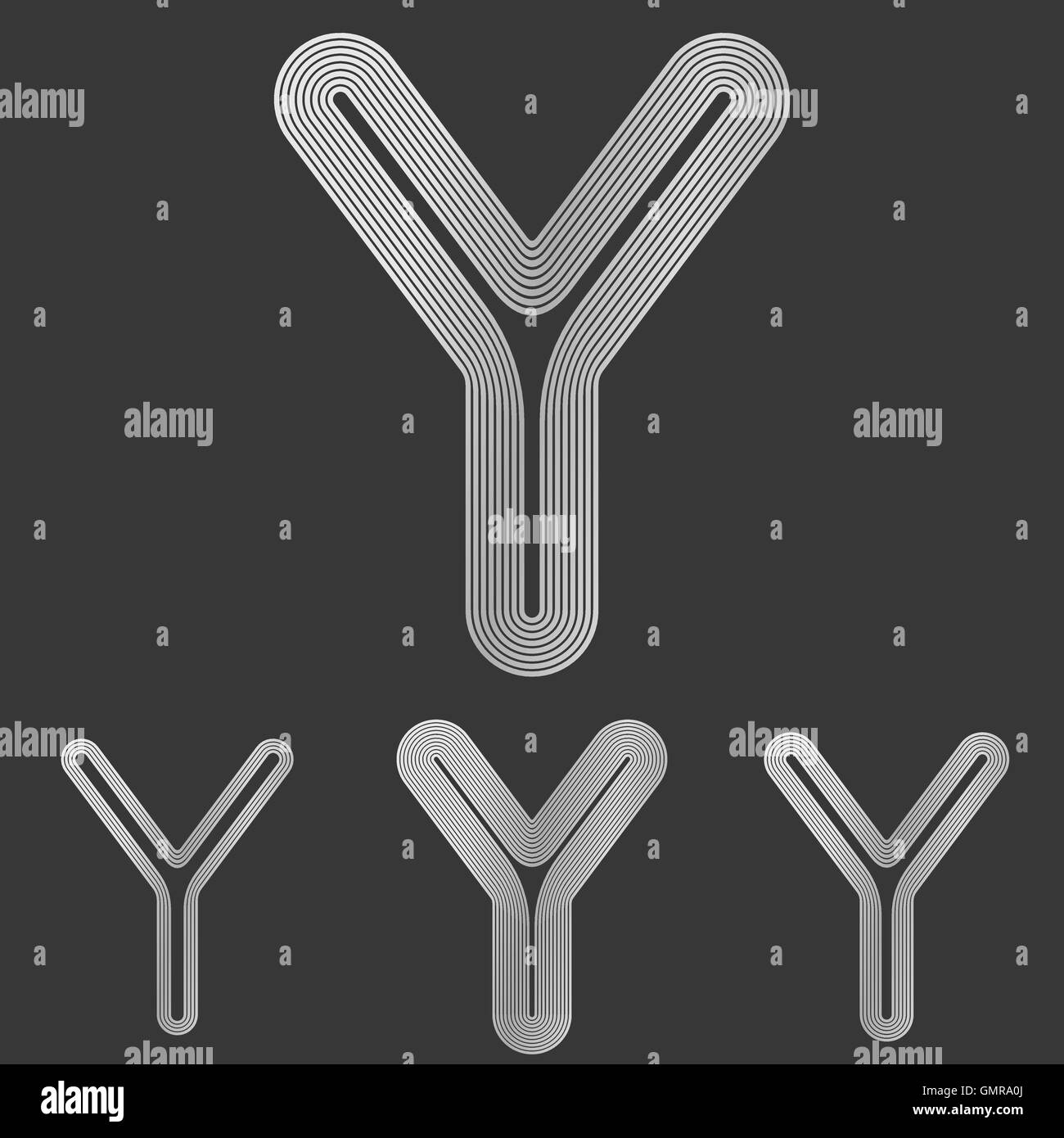 Silver letter y logo hi-res stock photography and images - Alamy