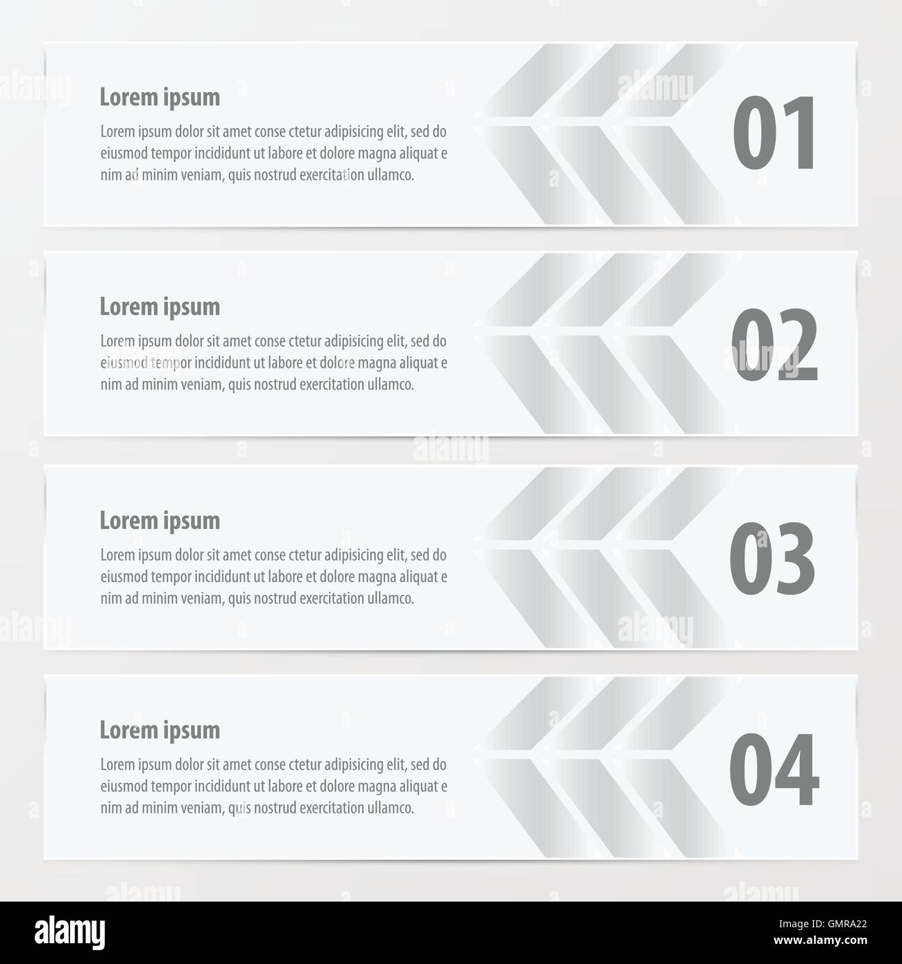 Arrow Banner template white color Stock Vector Image & Art - Alamy