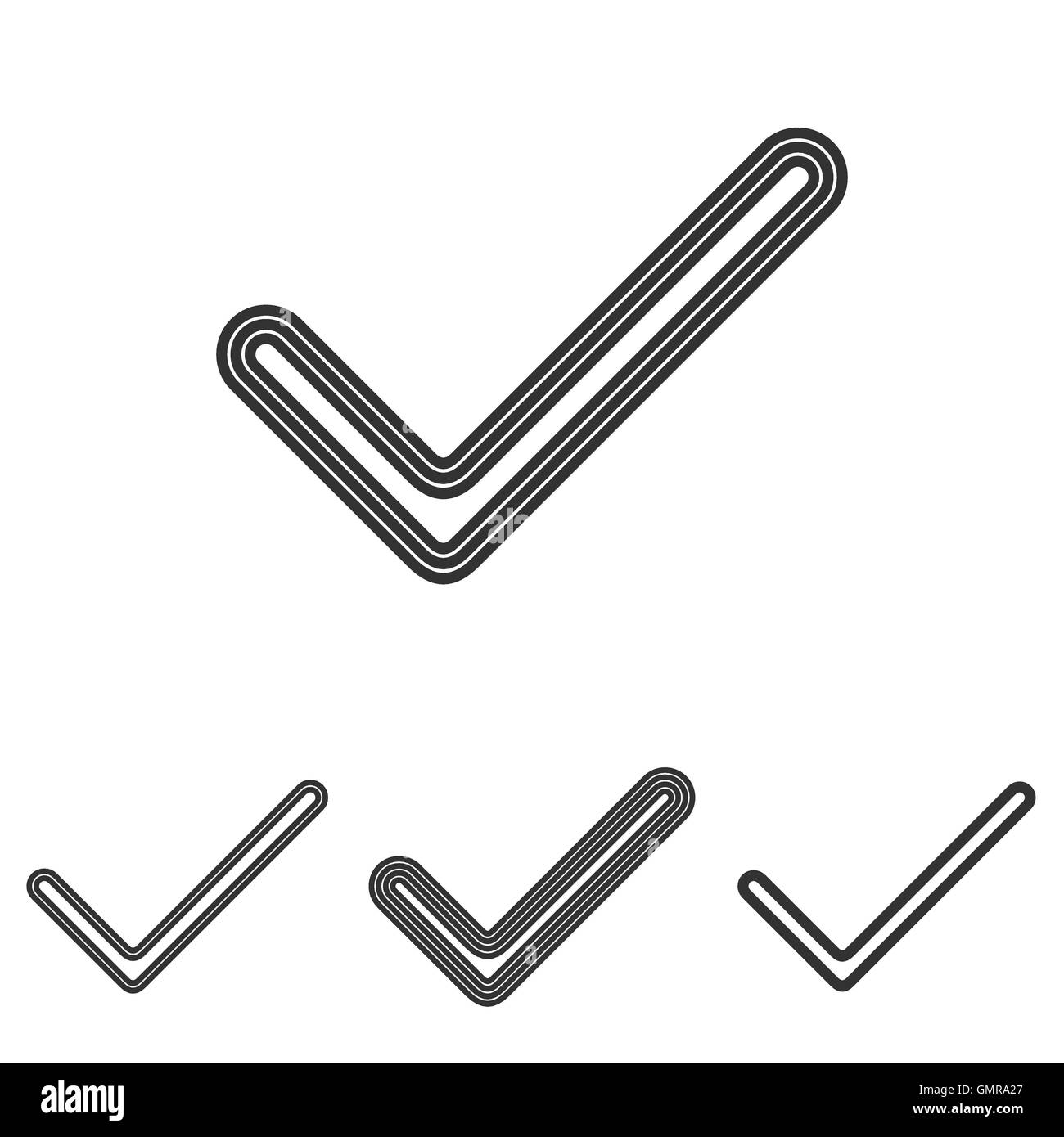 Line check logo design set Stock Vector Image & Art - Alamy