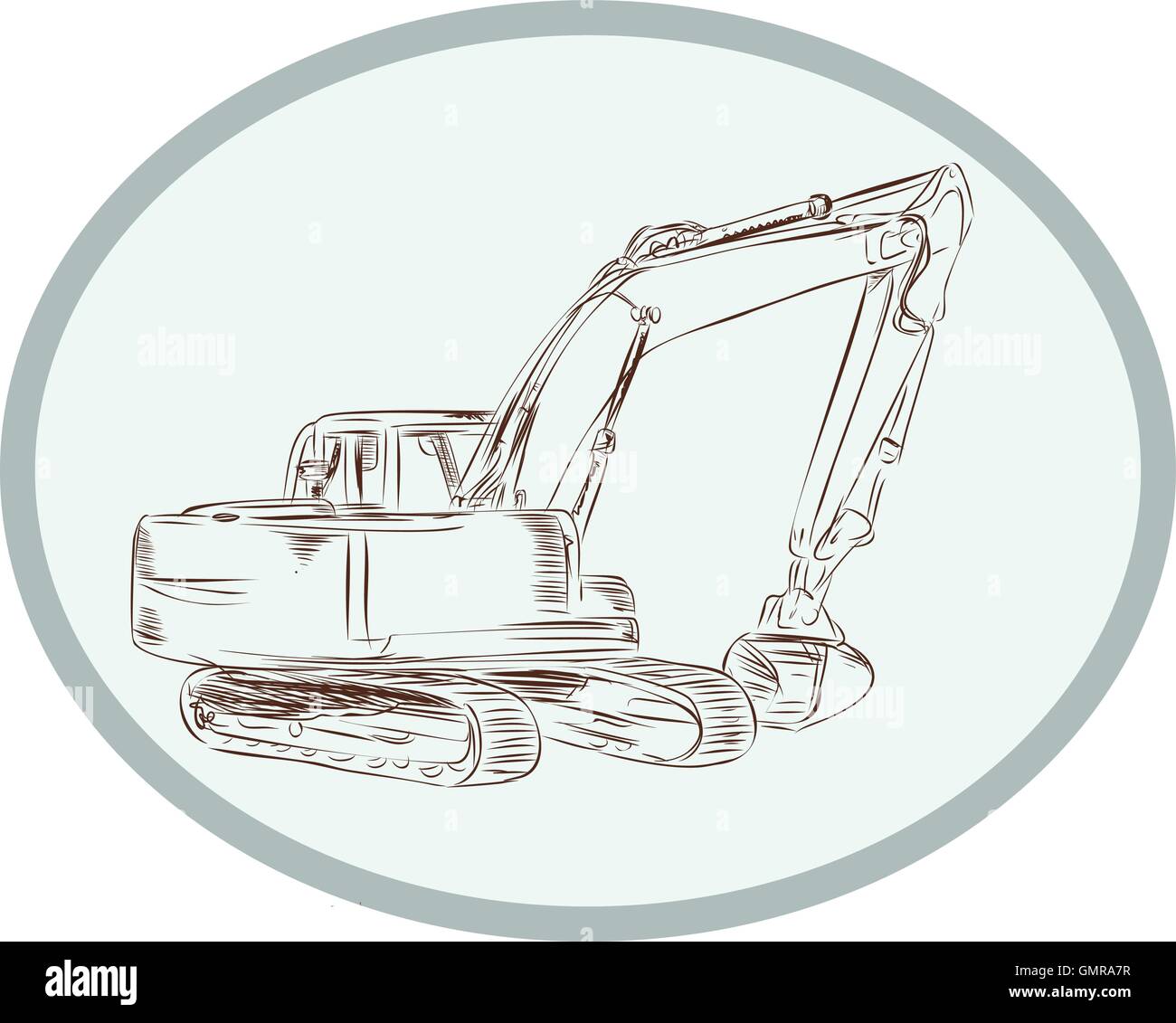 Digger drawing sketch hi-res stock photography and images - Alamy
