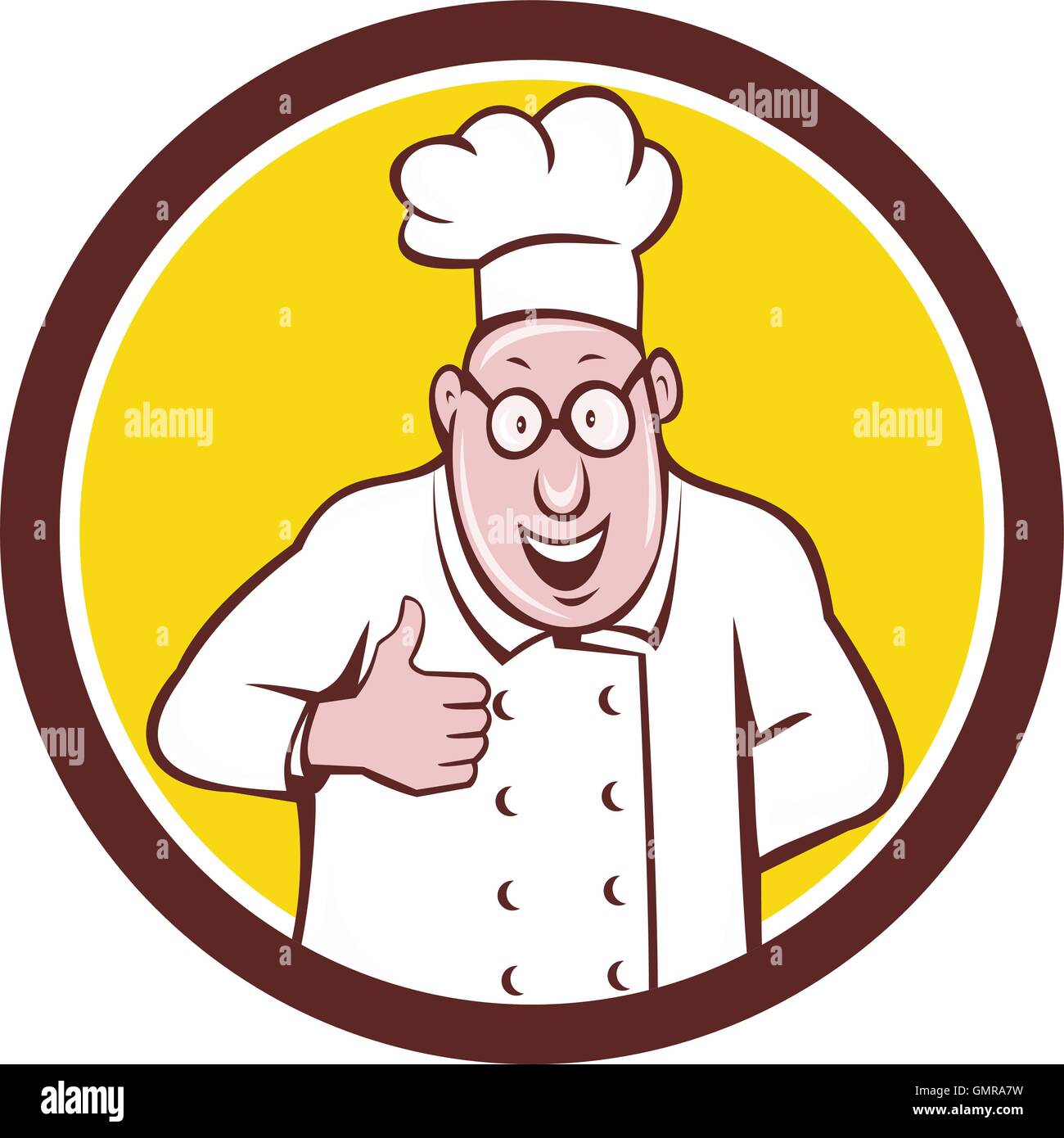 Chef Cook Thumbs Up Circle Cartoon Stock Vector Image & Art - Alamy