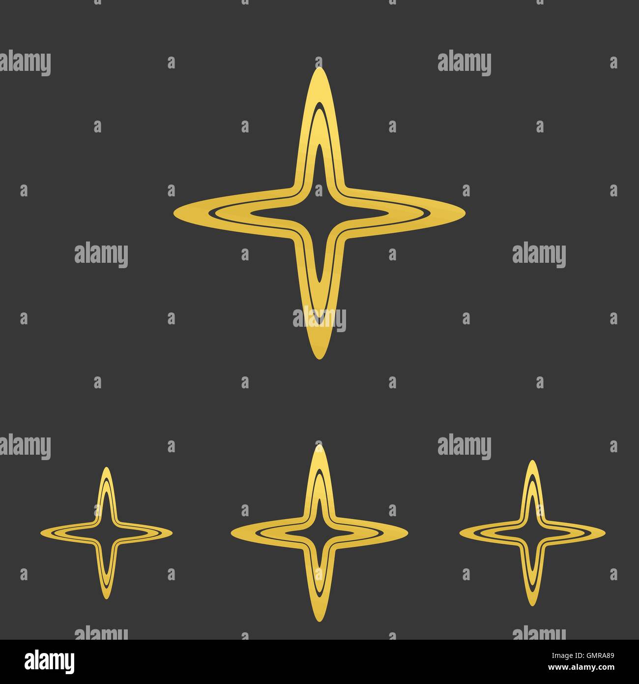 Gold line cross logo design set Stock Vector Image & Art - Alamy