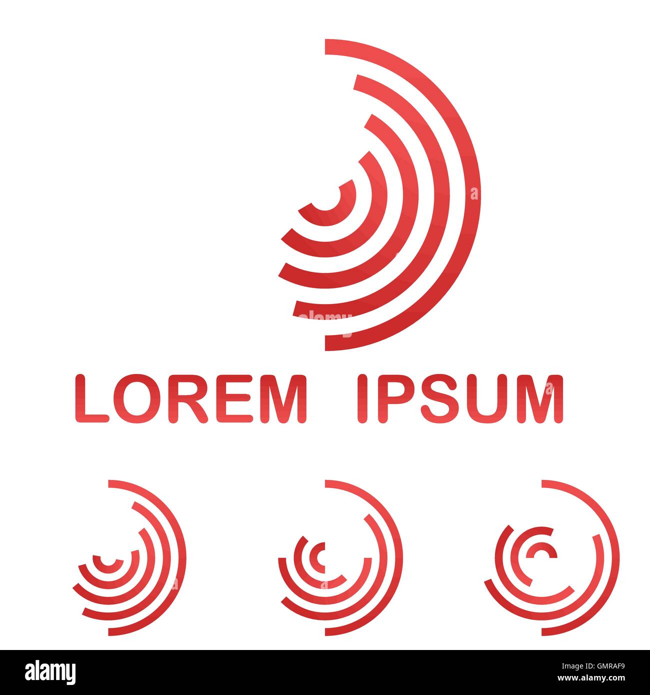 Red telecommunication symbol design template icon set Stock Vector ...