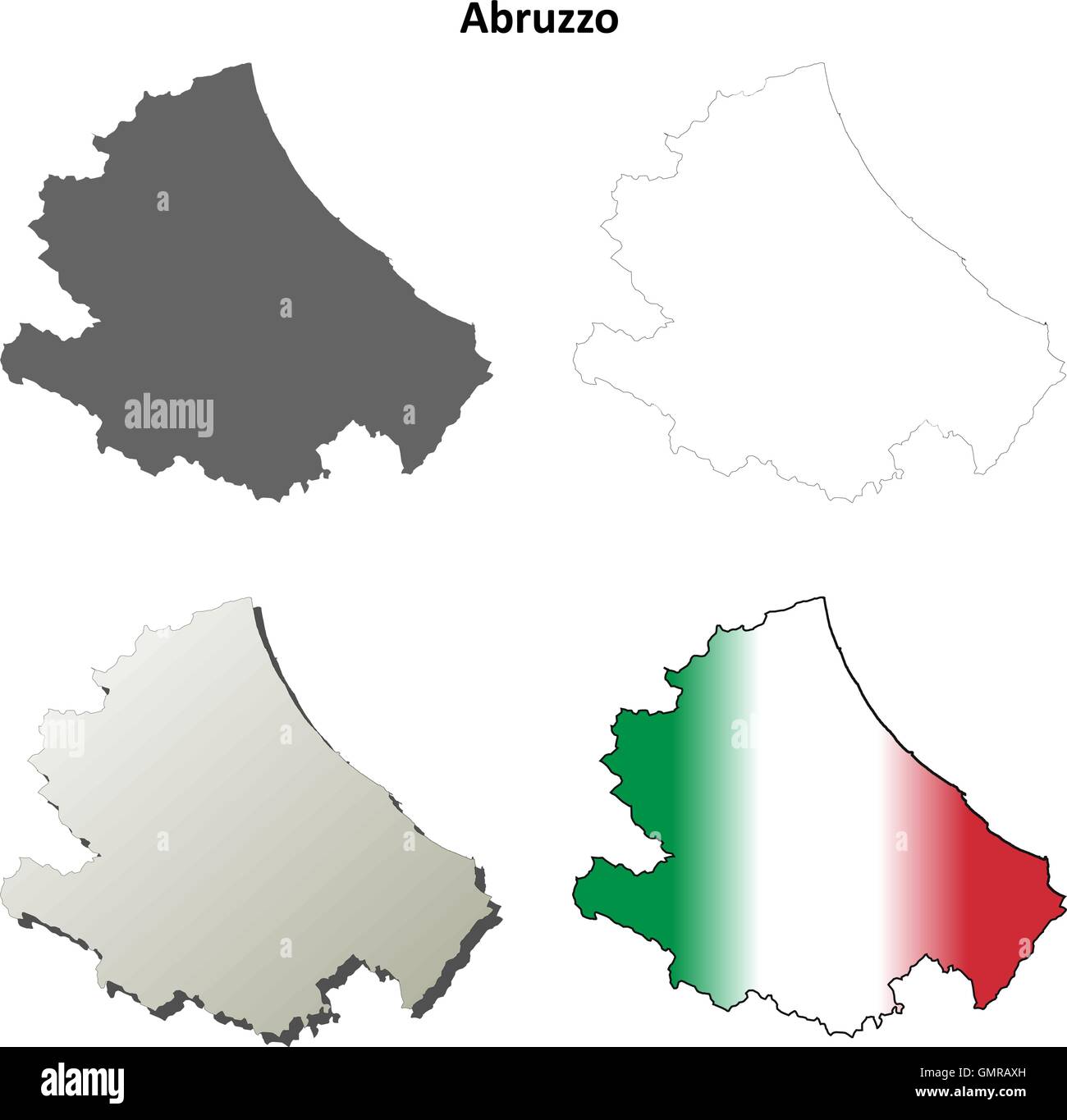 Abruzzo map vector hi-res stock photography and images - Alamy