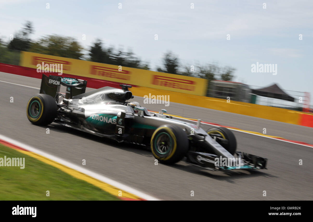 Mercedes driver Lewis Hamilton of Britain steers his car during the ...