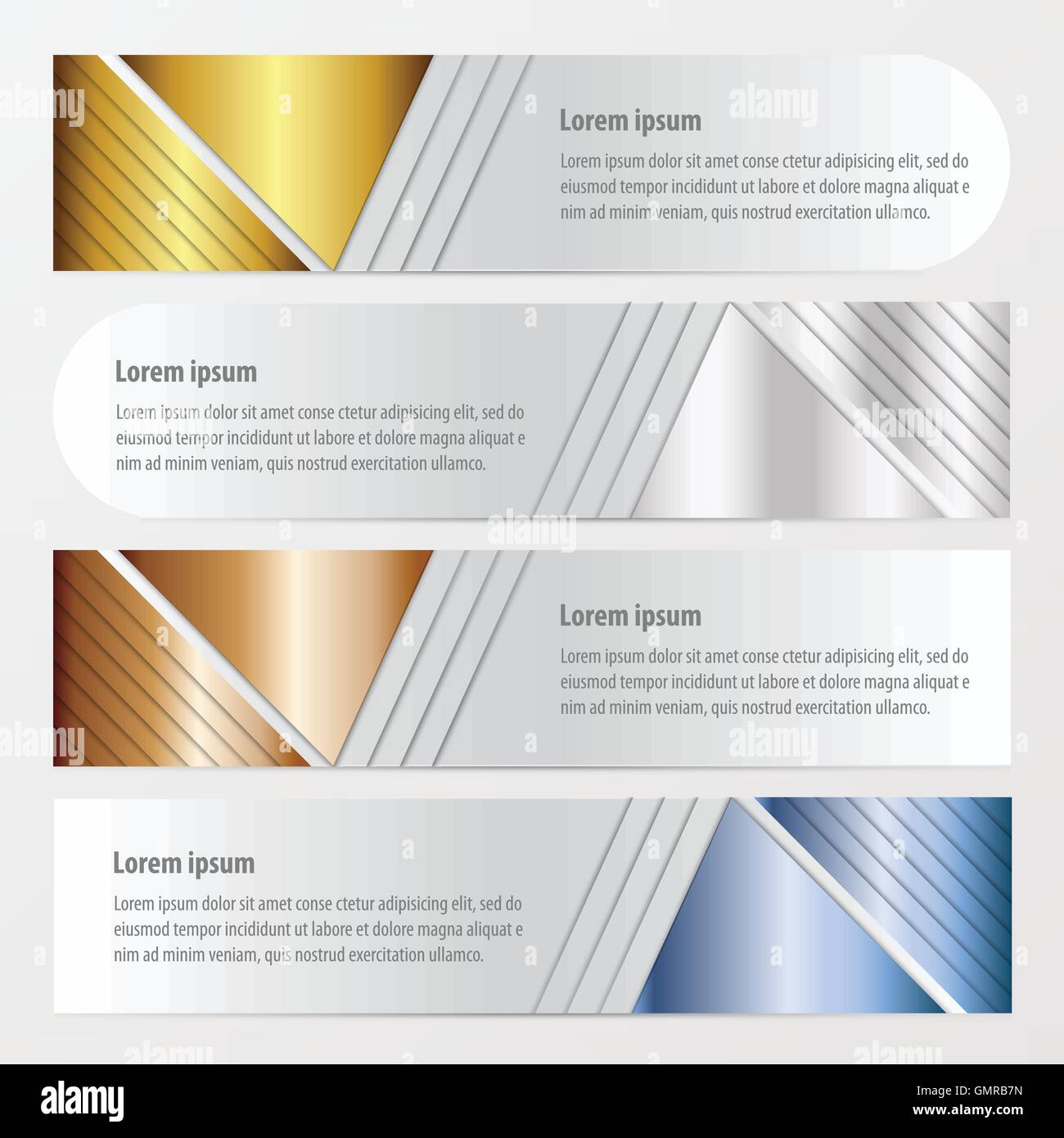 banner design gold, bronze, silver, blue color Stock Vector Image & Art ...