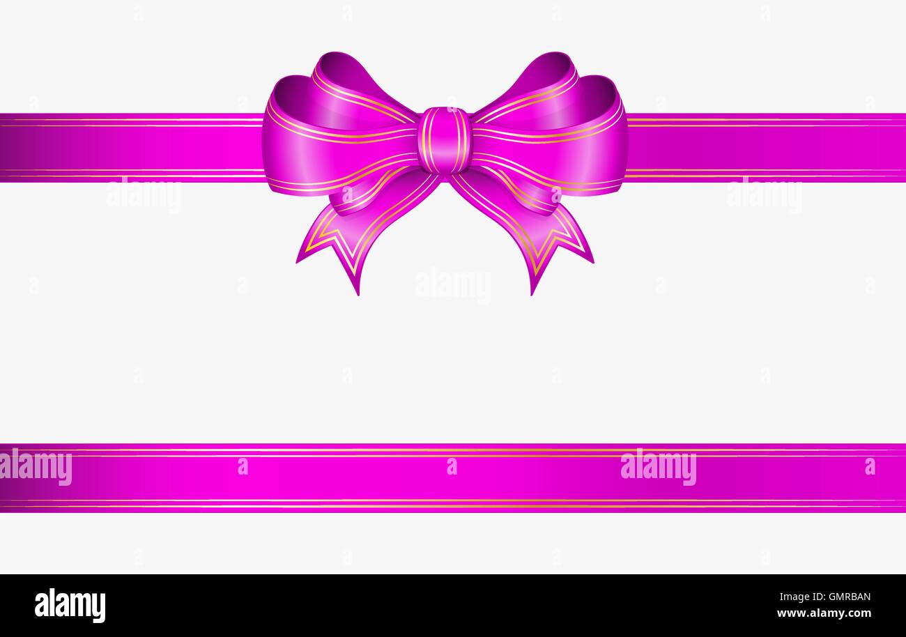 Pink bow isolated Stock Vector Images - Alamy