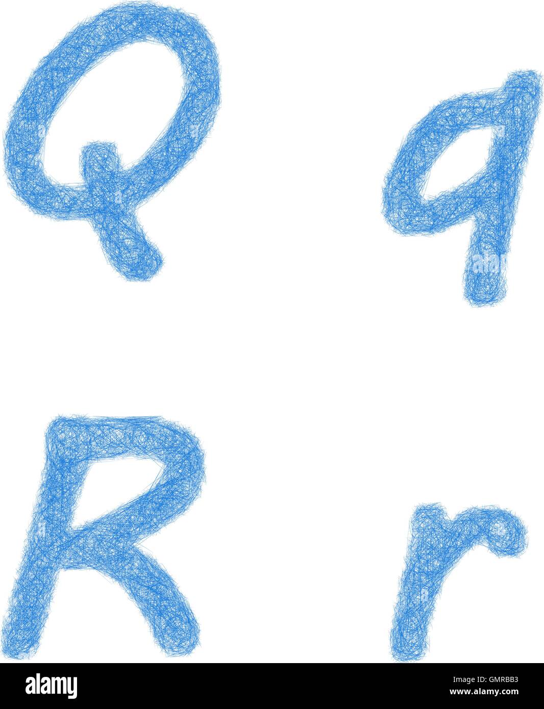 Alphabet letters written blue Stock Vector Images - Alamy