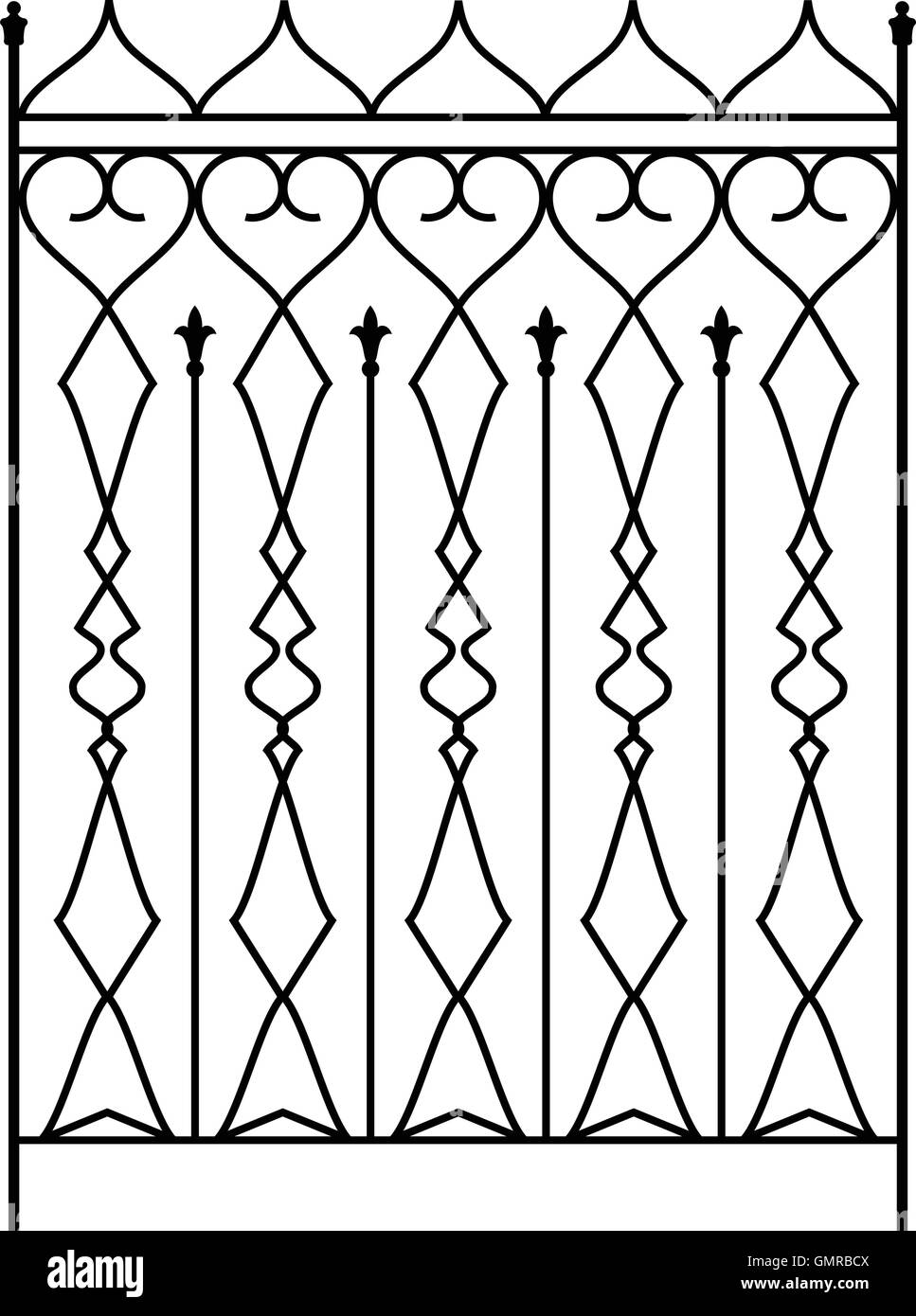 Iron railing Stock Vector Images - Alamy
