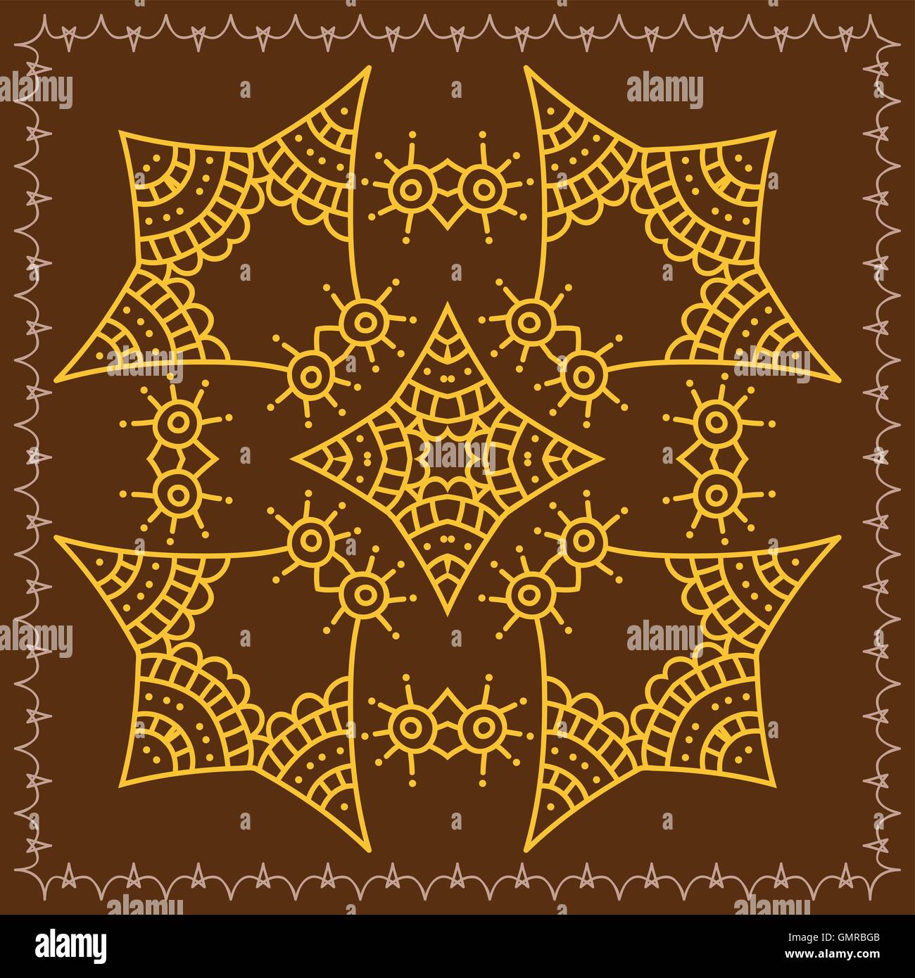 Tribal village painting Stock Vector Images - Alamy