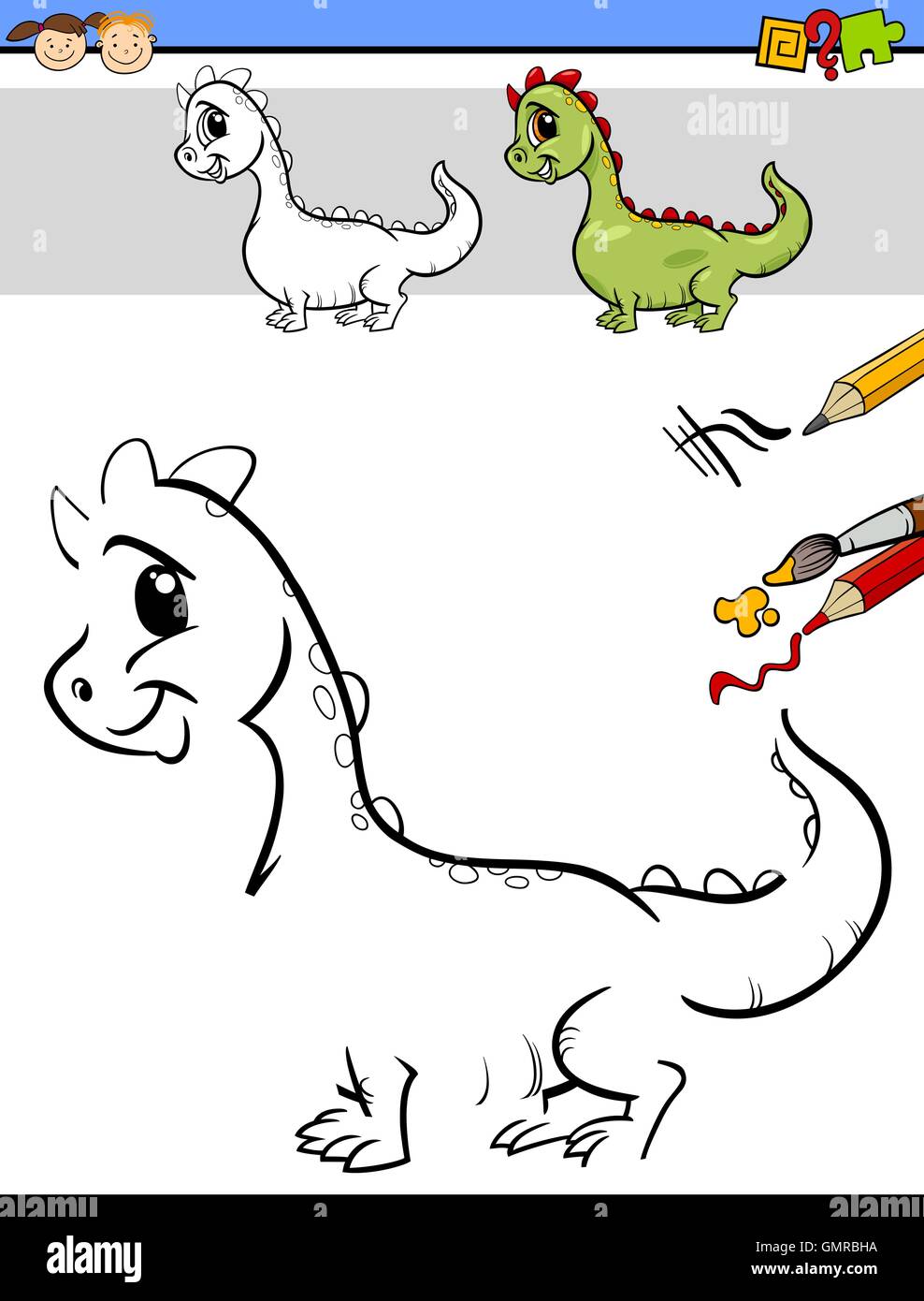 Drawing coloring task Stock Vector Images - Alamy