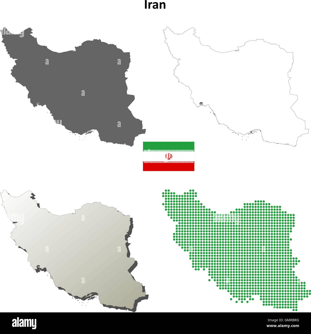 Iran outline map set Stock Vector Image & Art - Alamy