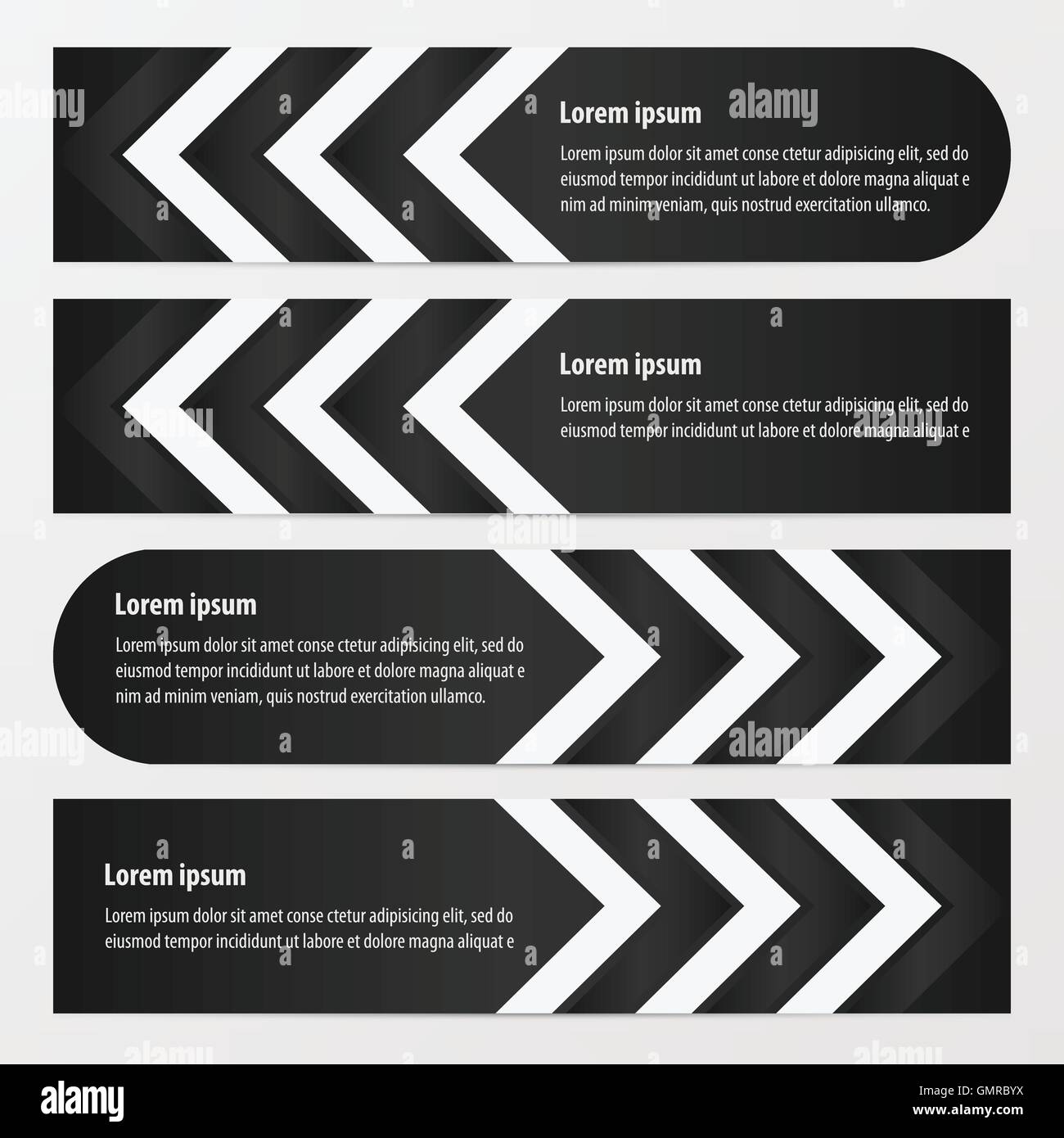 Arrow Banner Design black and white color Stock Vector Image & Art - Alamy