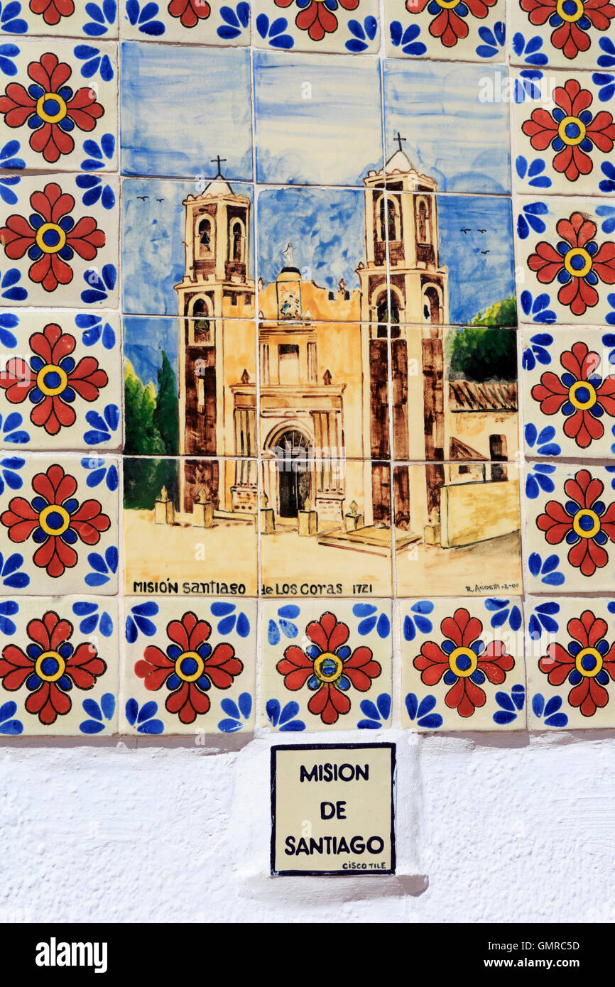 Santiago Mission mural, Riviera Cultural Center of Ensenada, Baja ...
