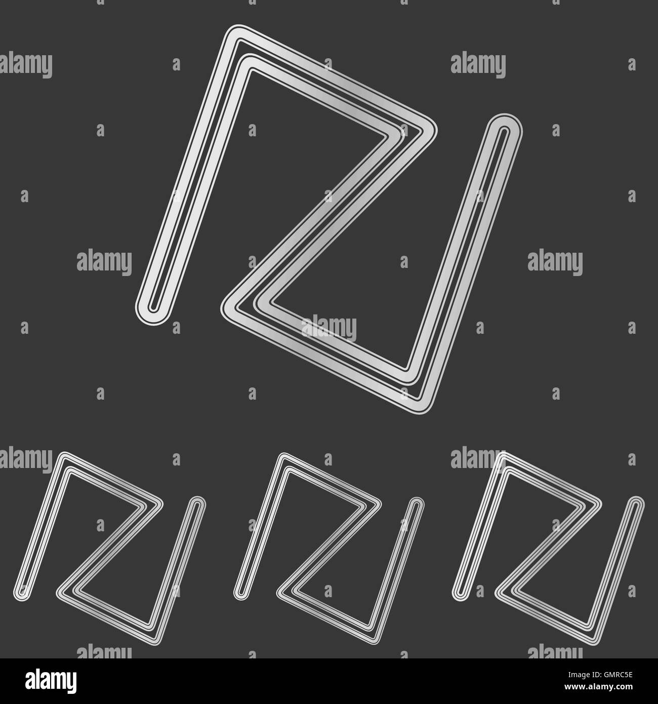 Silver line abstract logo design set Stock Vector Image & Art - Alamy