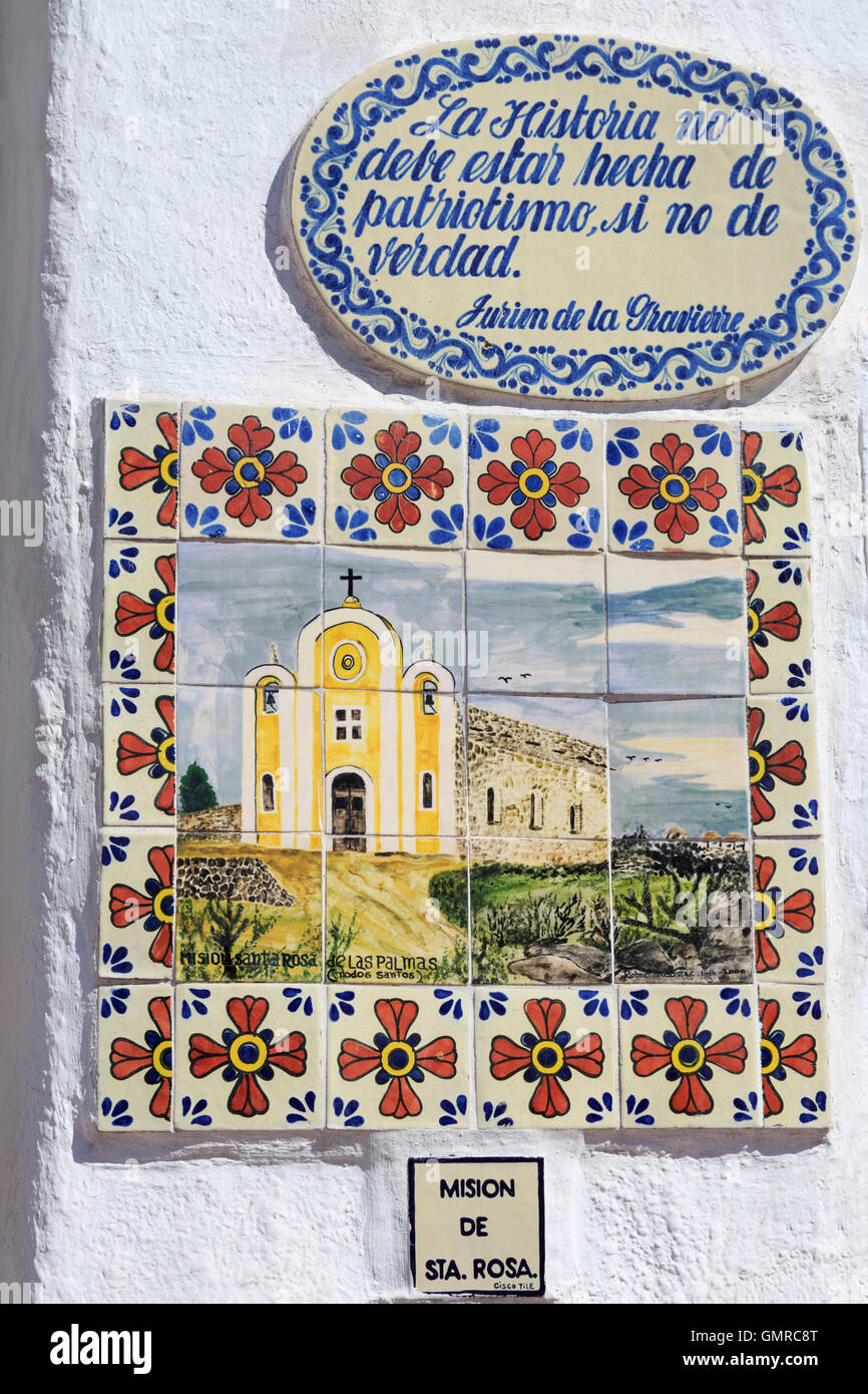 Mission Santa Rosa mural, Riviera Cultural Center of Ensenada, Baja ...