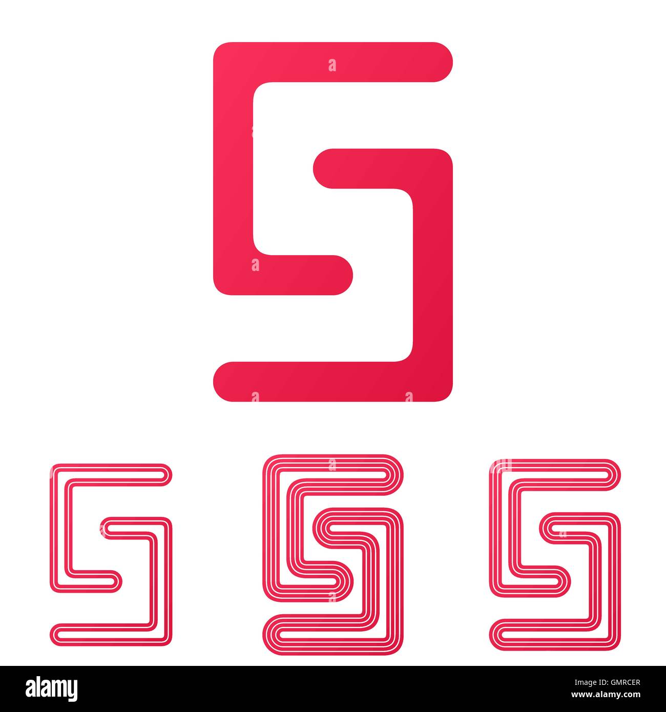 Crimson s letter logo design set Stock Vector Image & Art - Alamy