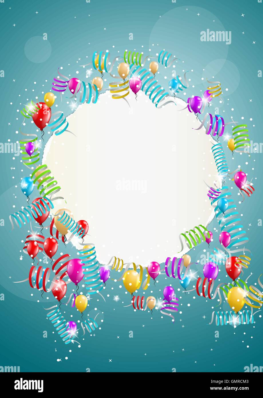 flying balloons with blank paper Stock Vector Image & Art - Alamy