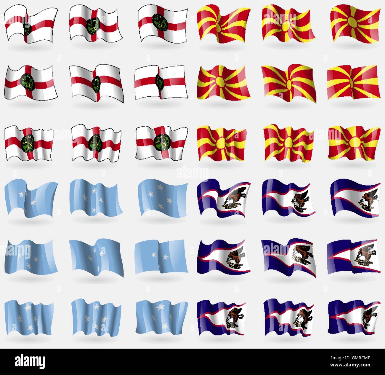 American state flags Stock Vector Images - Alamy