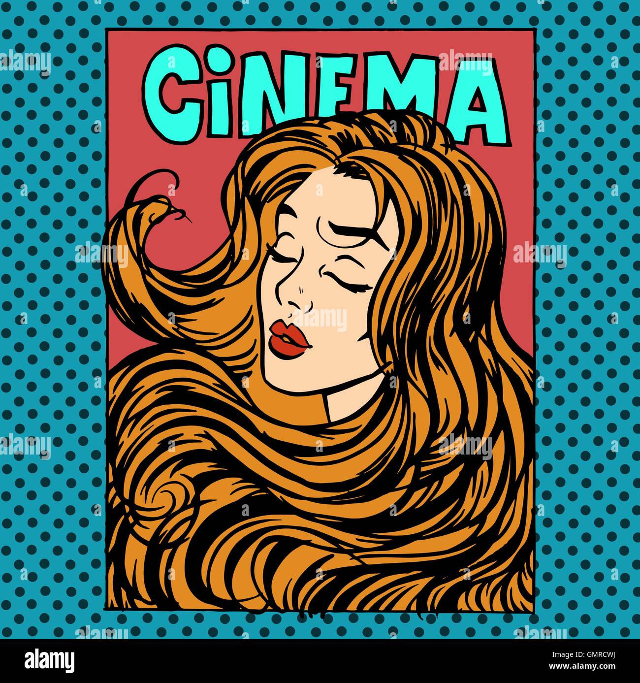 Cinema retro style poster Stock Vector Images - Alamy