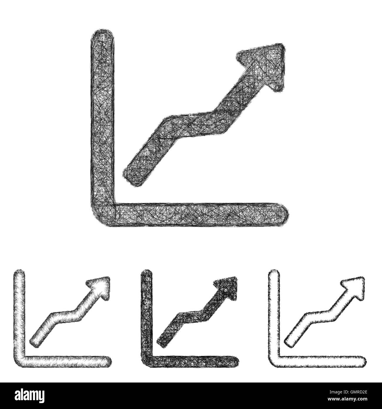 Ascending icon set - sketch line art Stock Vector Image & Art - Alamy