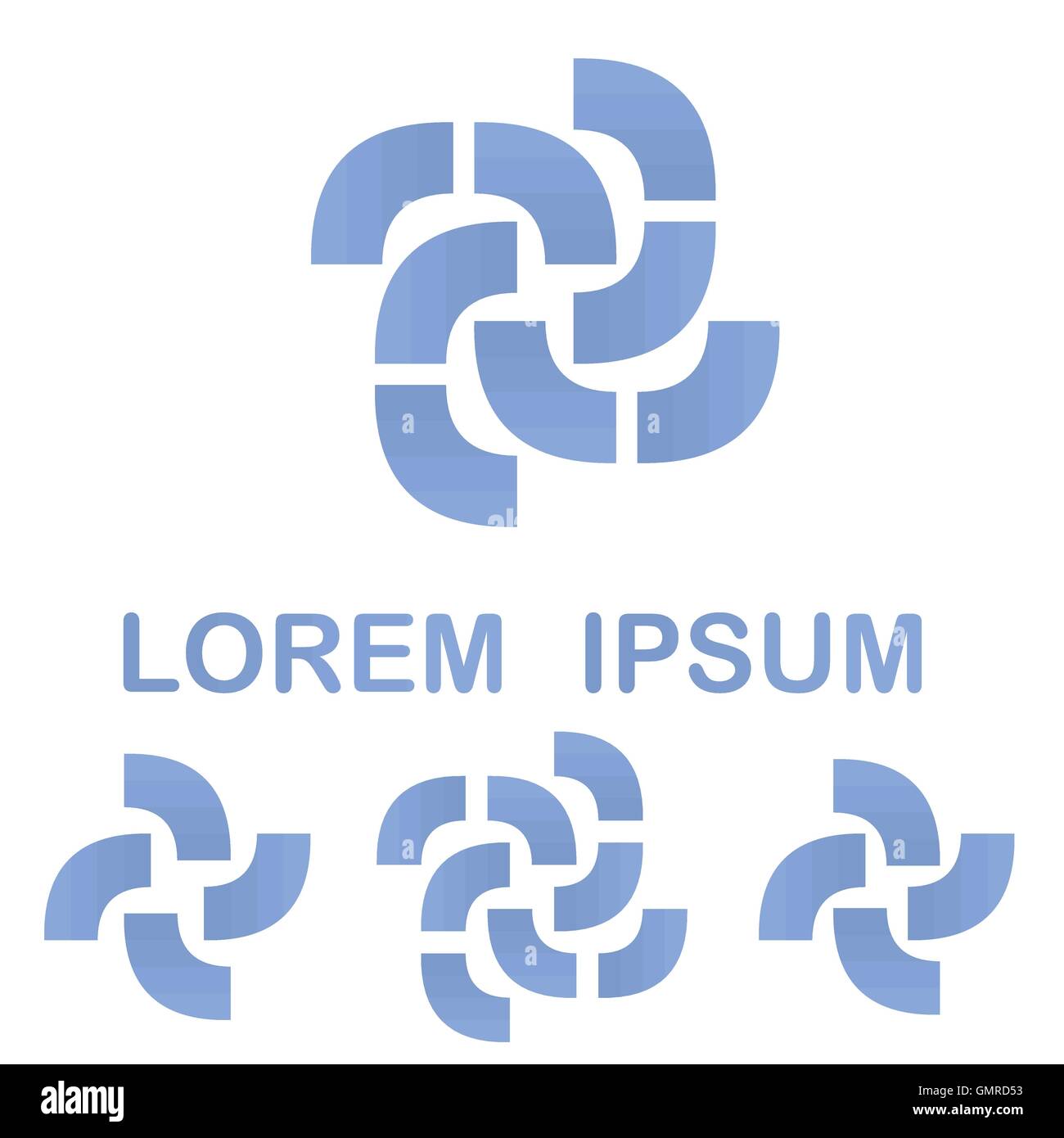 Light blue business logo design template set Stock Vector Image & Art ...