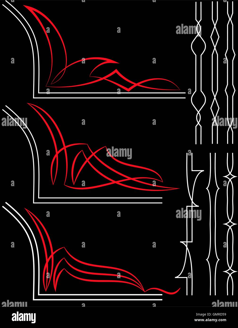Pinstripe Graphics, Corner : Vinyl Ready Stock Vector Image & Art - Alamy