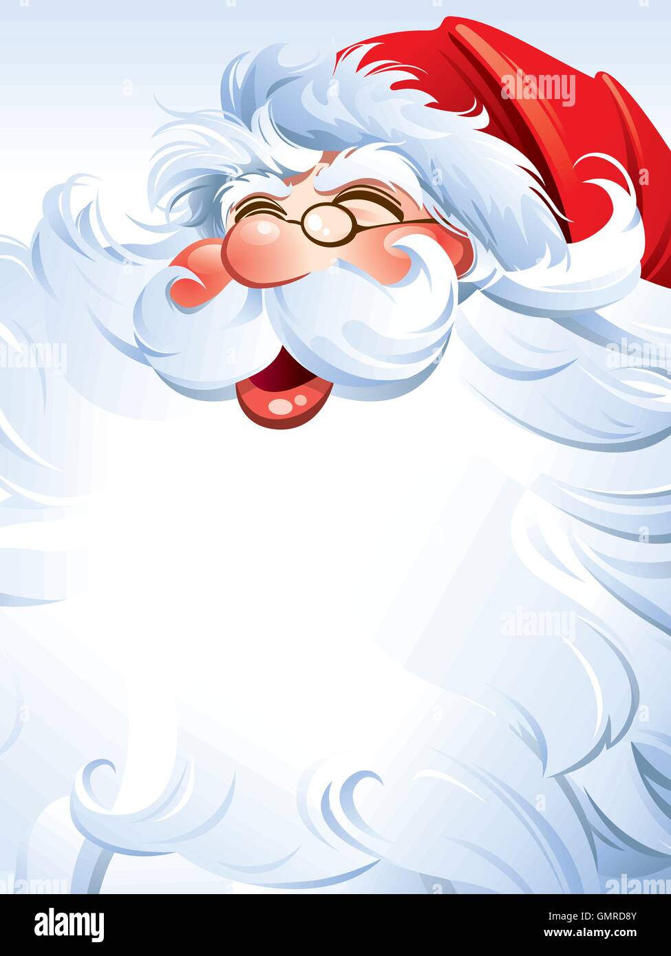 Santa claus long white beard Stock Vector Images - Alamy
