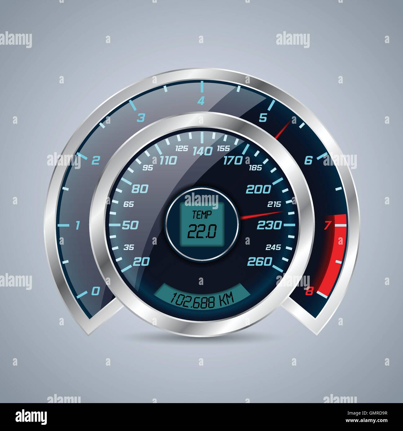 Automobile analog speedometer red hi-res stock photography and images ...